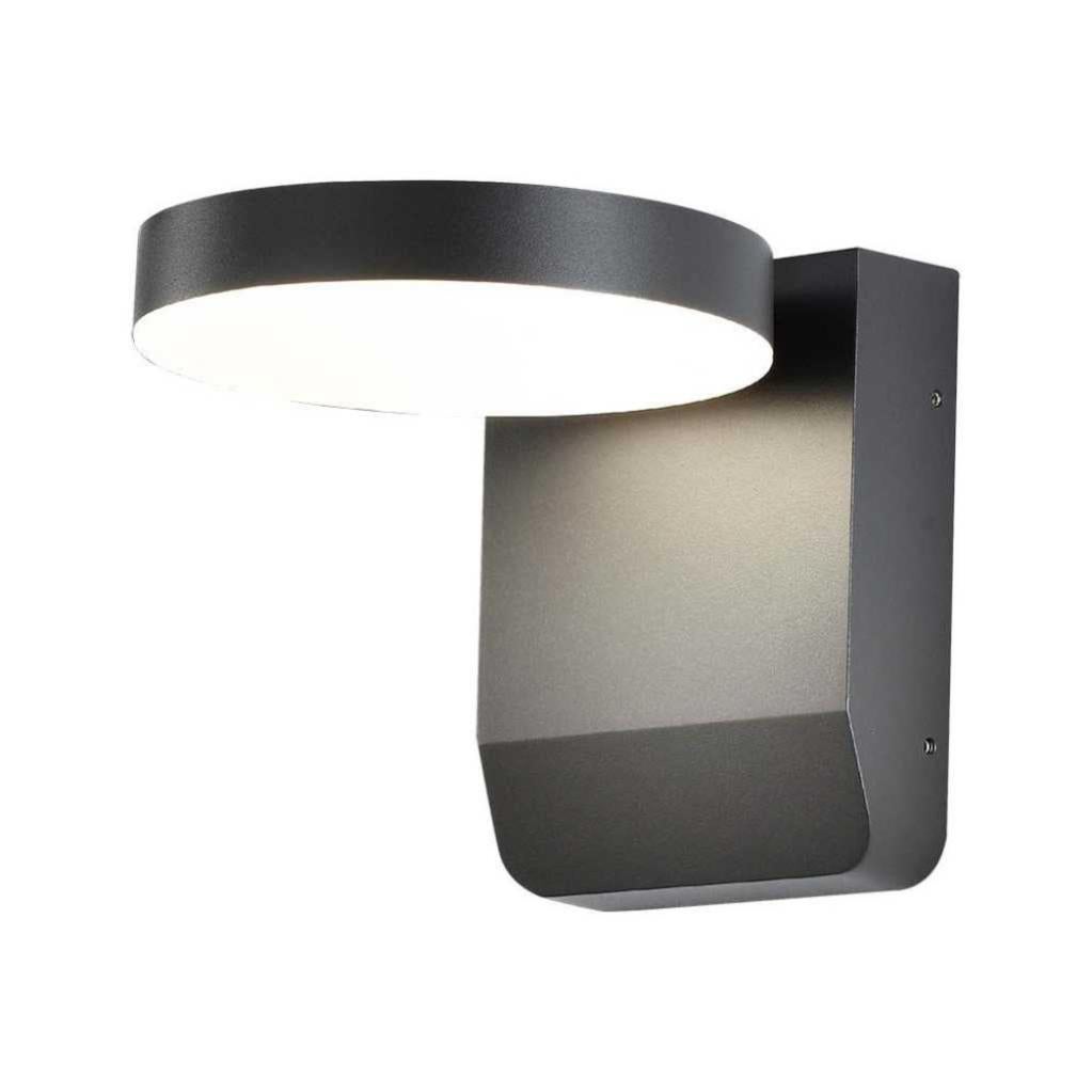 20W Led Wall Light 3000K Black Body Round Ip65 | Leroy Merlin