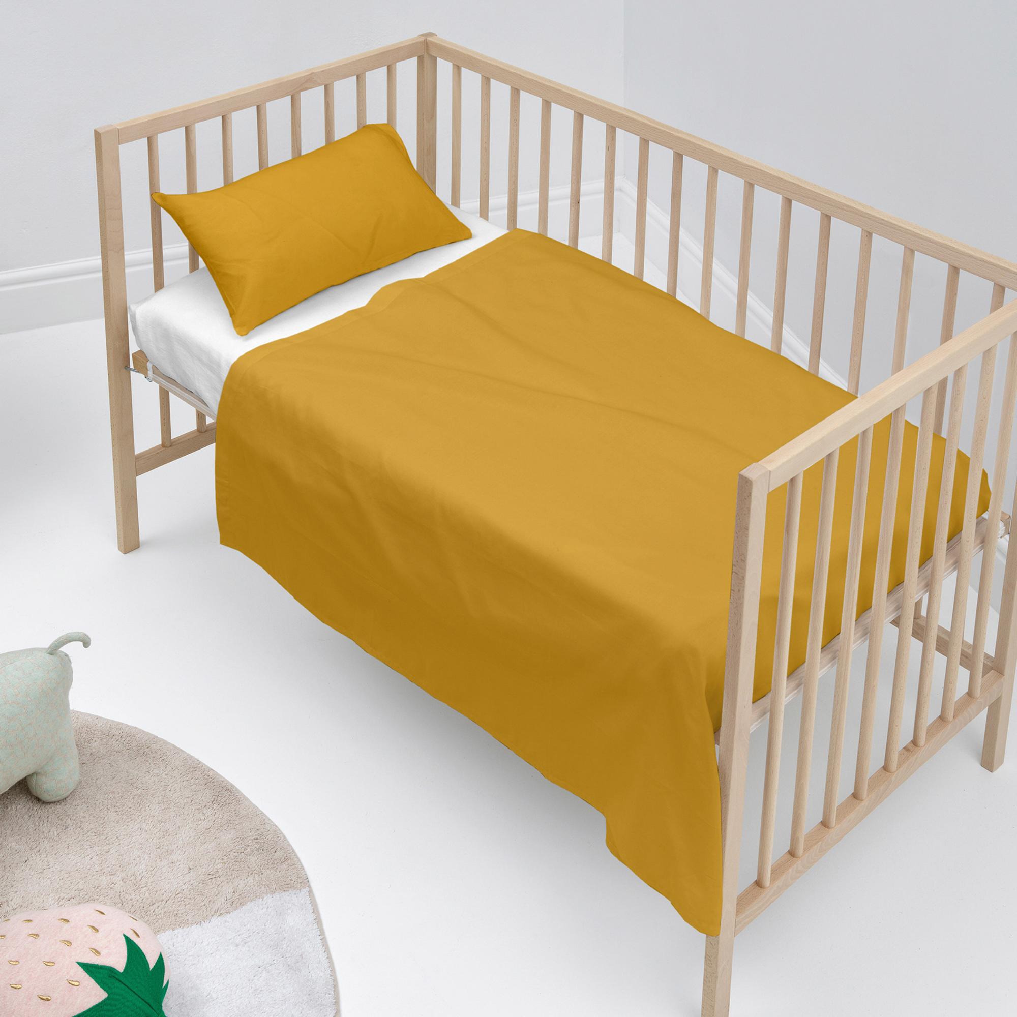 Basic Parure lenzuola lettino 100x130 Senape | Leroy Merlin