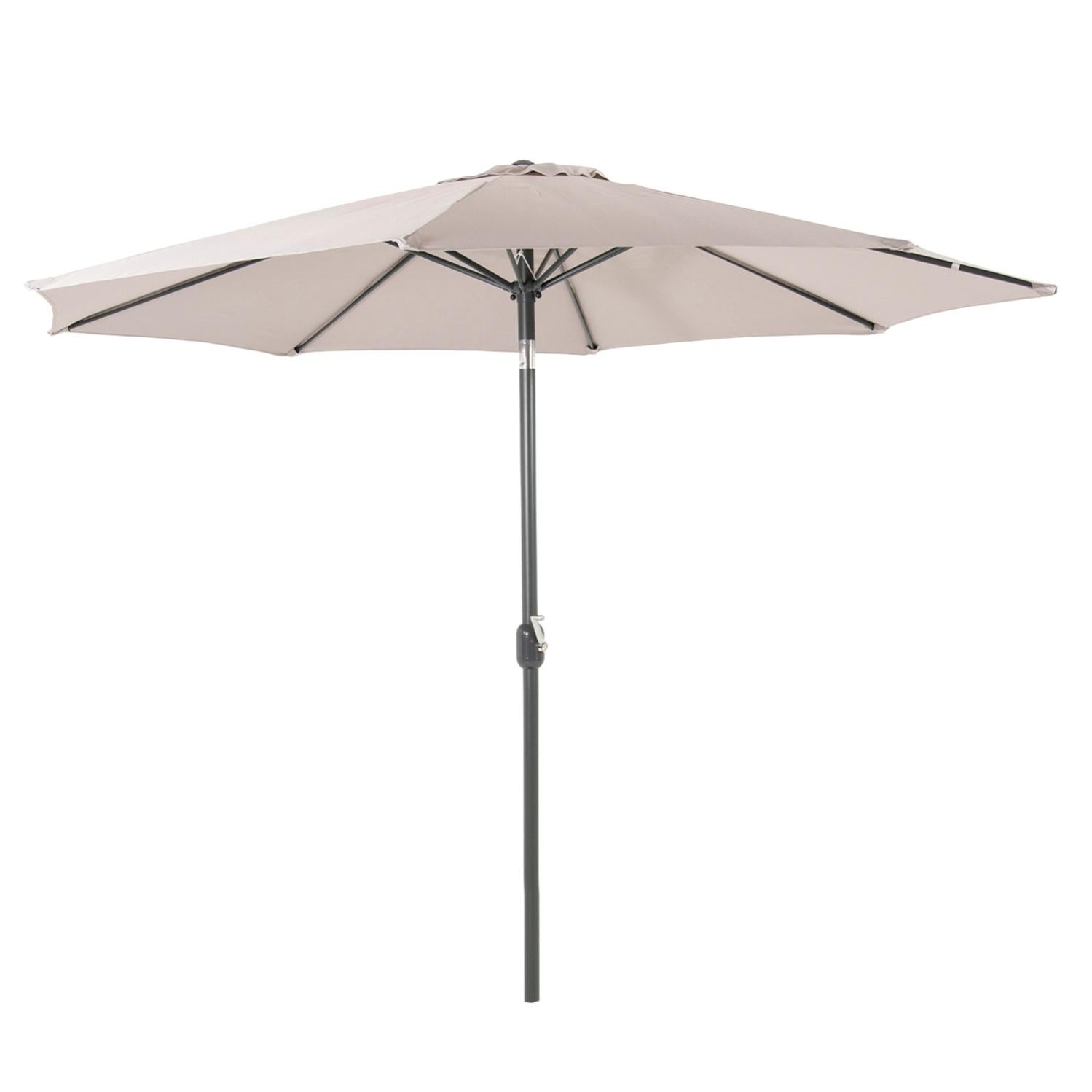 Parasol de jardín de aluminio gris claro 300 cm | Leroy Merlin