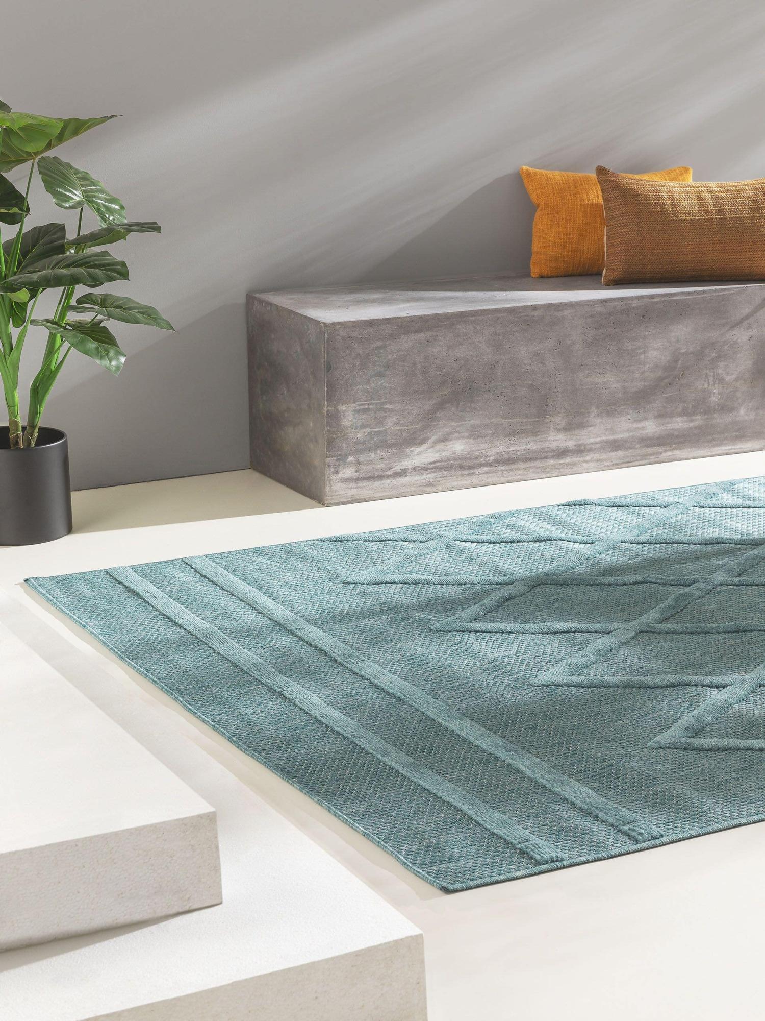BENUTA - Tappeto per interno ed esterno turchese 240x340 cm | Leroy Merlin