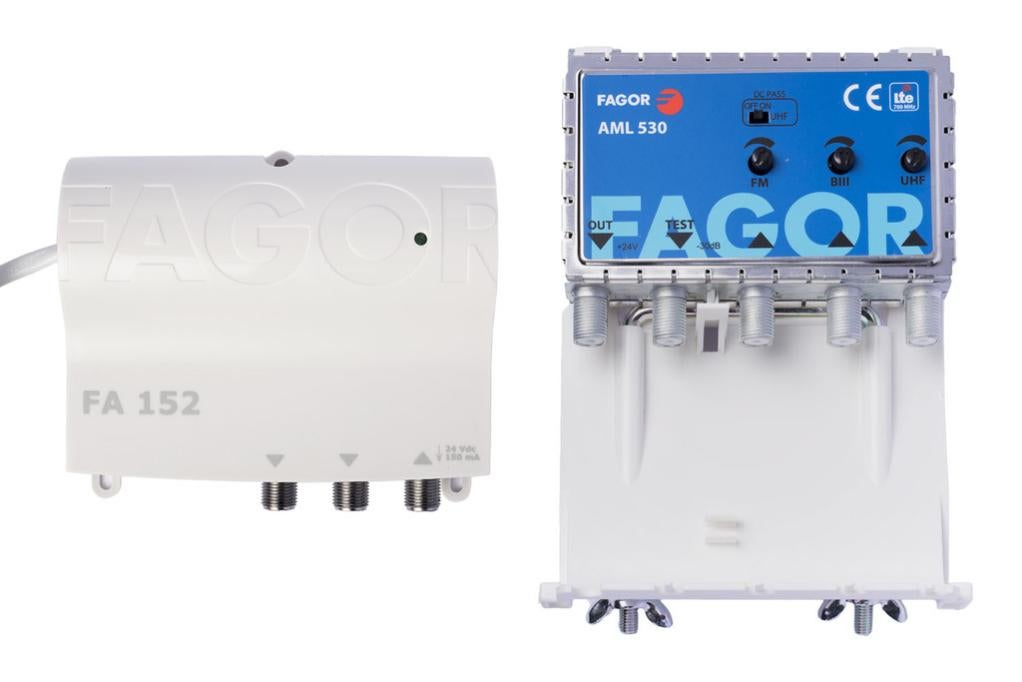 AMPLI TER/KIT AMPLI+ALIM UHF 38DB REGLABLE LTE700 FAGOR AML530K | Leroy ...