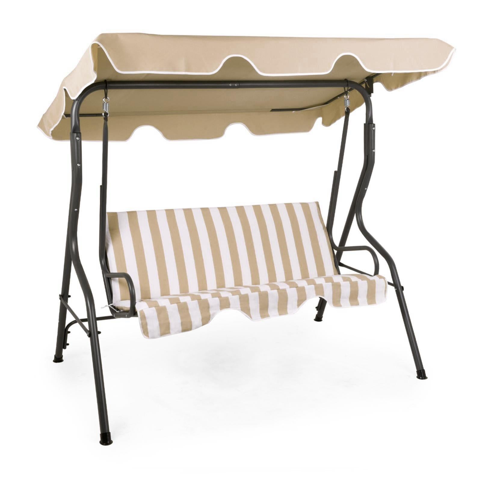 Balançoire de jardin en acier verni Housse polyester 160 gr/m² Riga ...