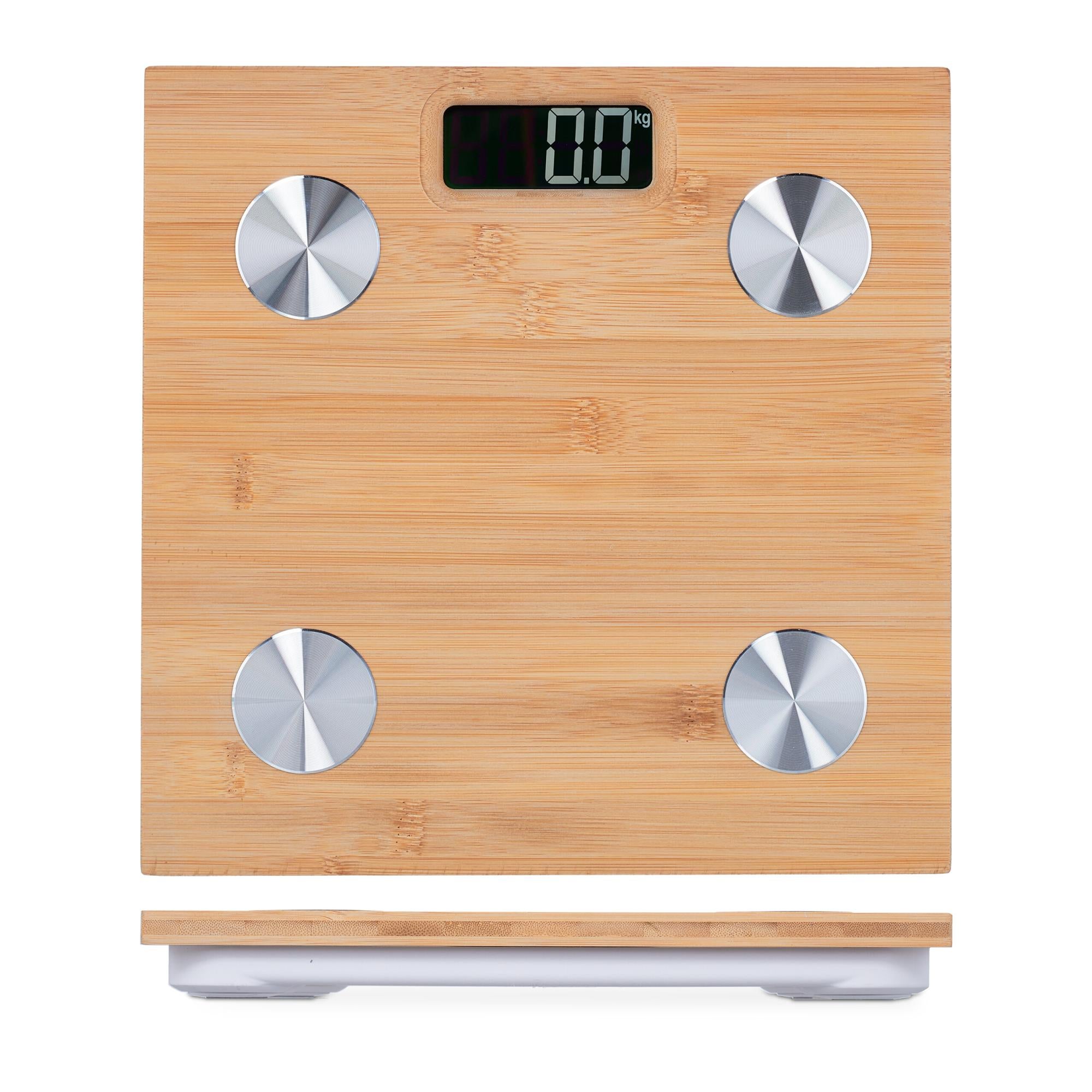 Relaxdays Pèse personne digital, Balance numérique, On-off auto, bambou ...