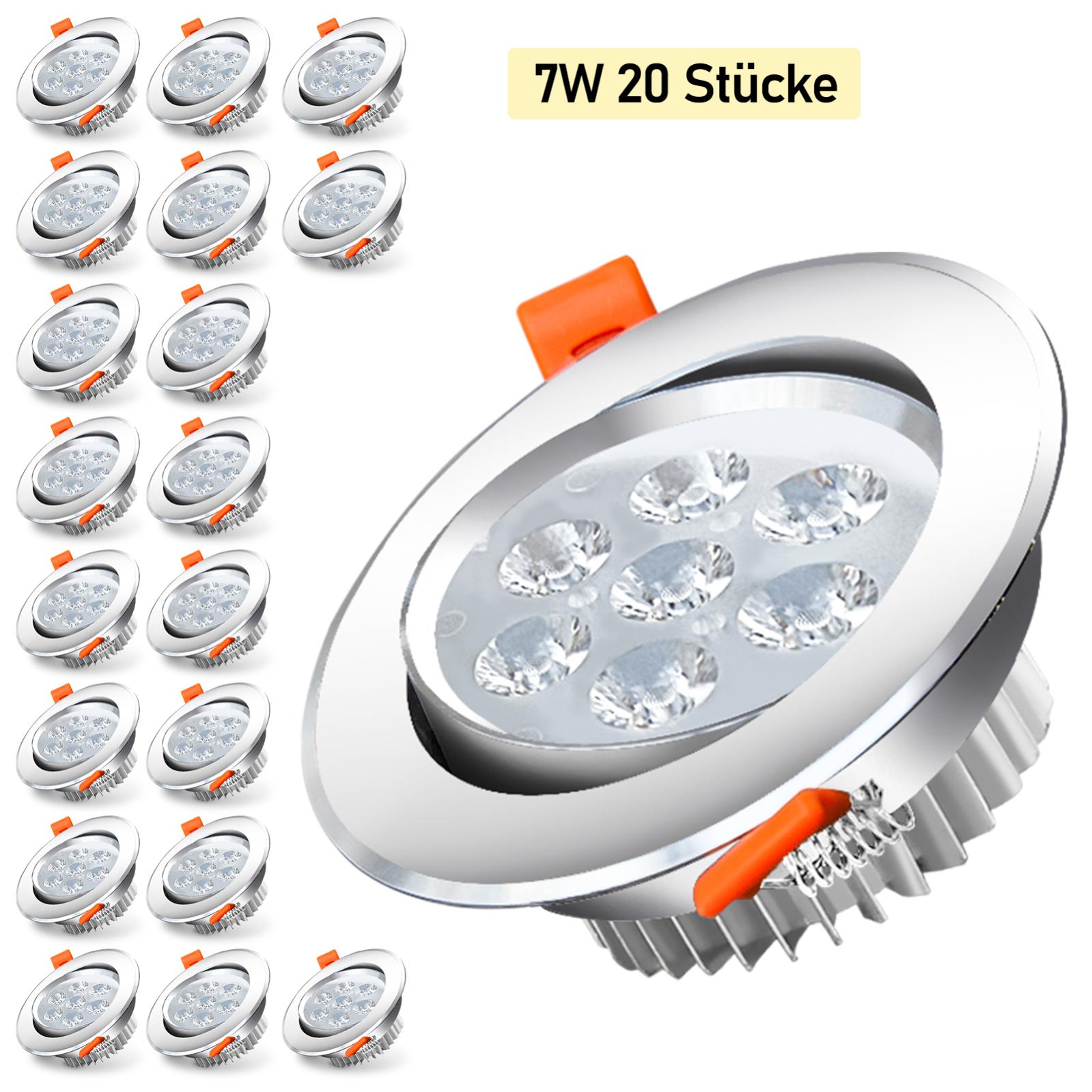 Lot de 20 Spots Encastrable LED Intégrés spots à encastrer 3W Blanc ...
