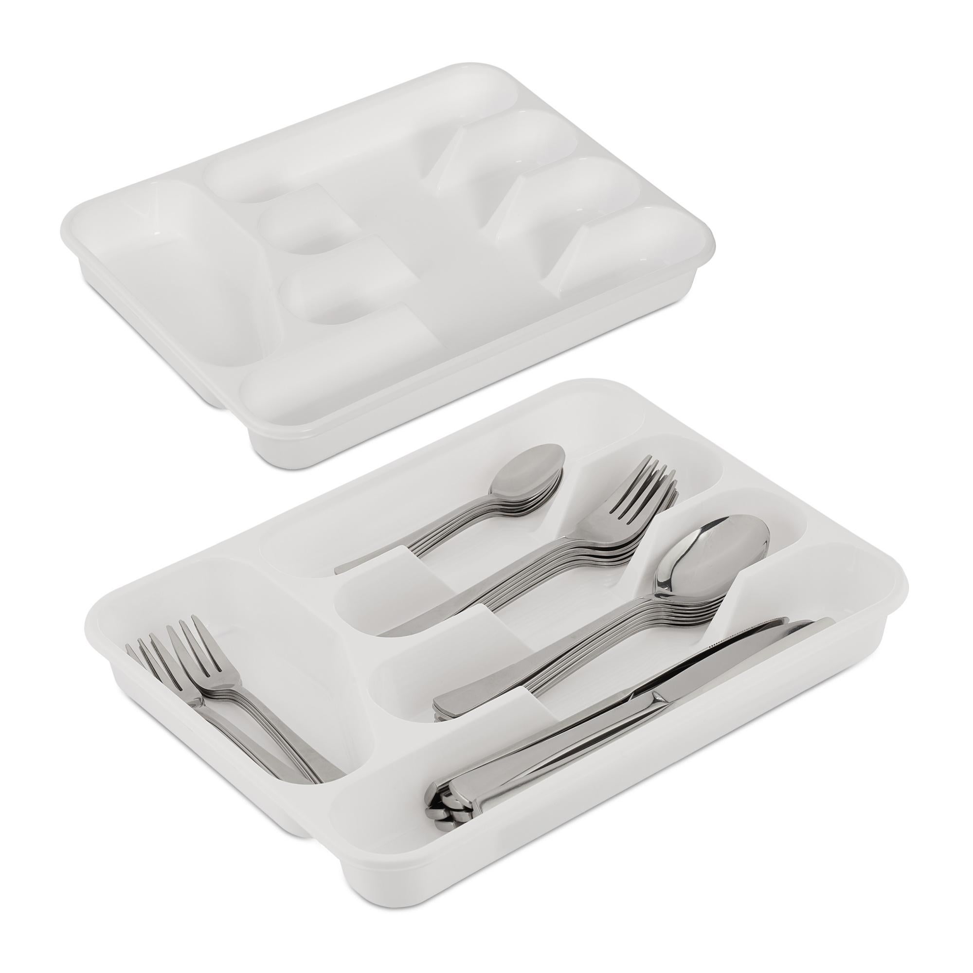 Relaxdays Set da 2 Portaposate da Cassetto, Organizer Posate Cucina ...