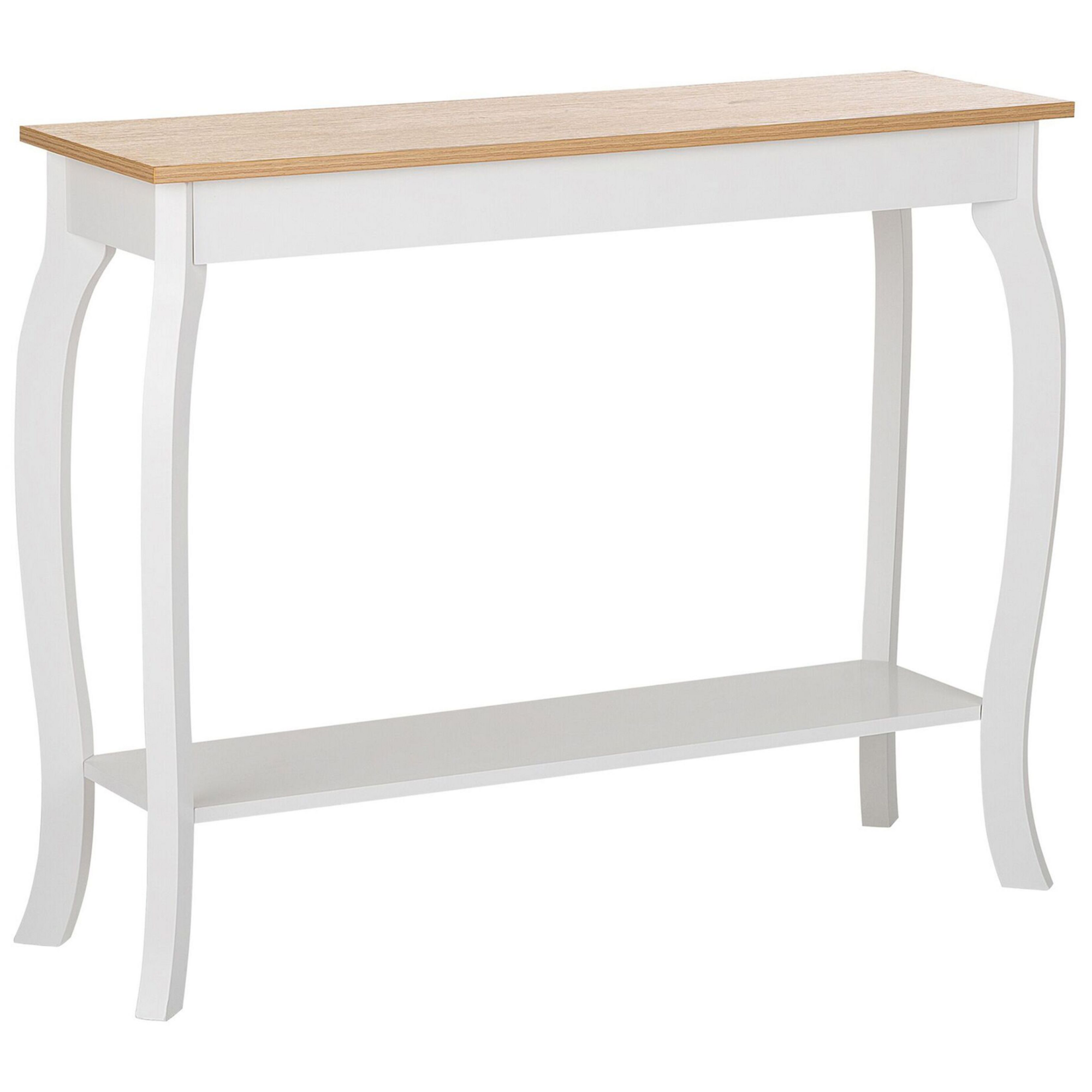 Tavolino consolle legno bianco e marrone 100 x 31 cm HARTFORD | Leroy ...