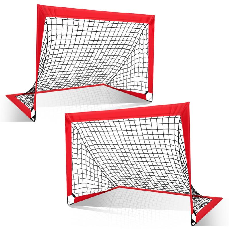 But de Football Lot de 2 pcs Pliable Filet de football Mini Cage de ...