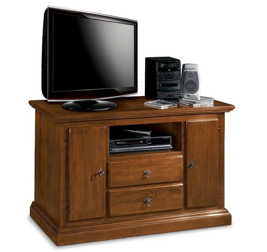 MOBILI 2G - Porta televisore in legno 2 cassetti 2 porte con vano a ...