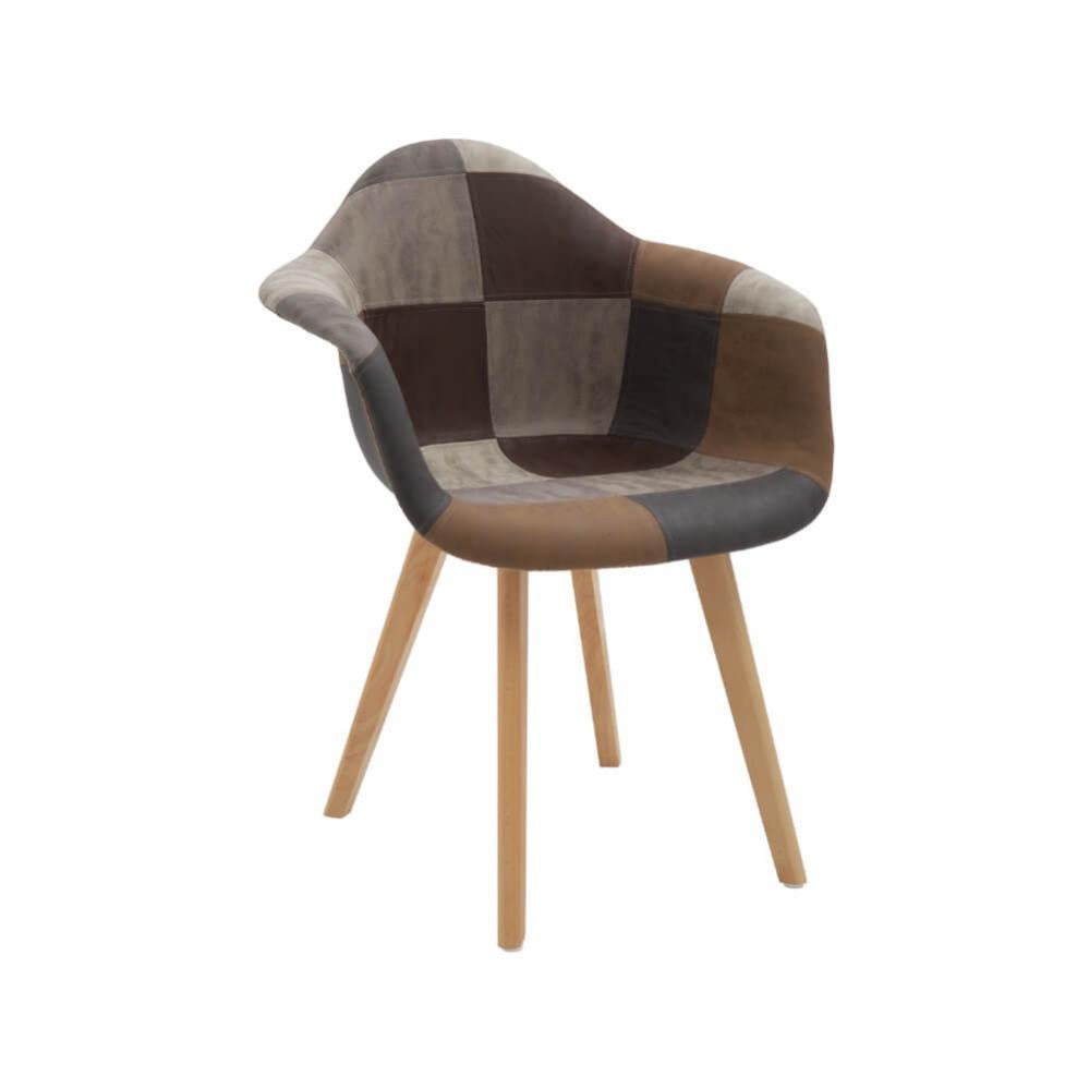 MOBILI 2G - SET 02 POLTRONCINE PATCHWORK IN SIMILPELLE CON GAMBE IN ...