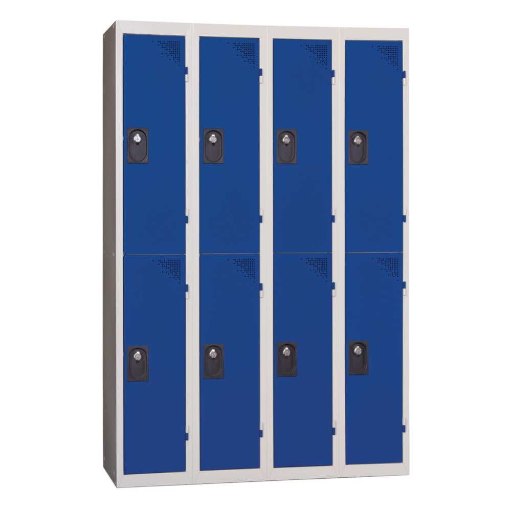 Vestiaires 2 cases x 4 colonnes - En kit - Bleu - Largeur 120cm PROVOST ...