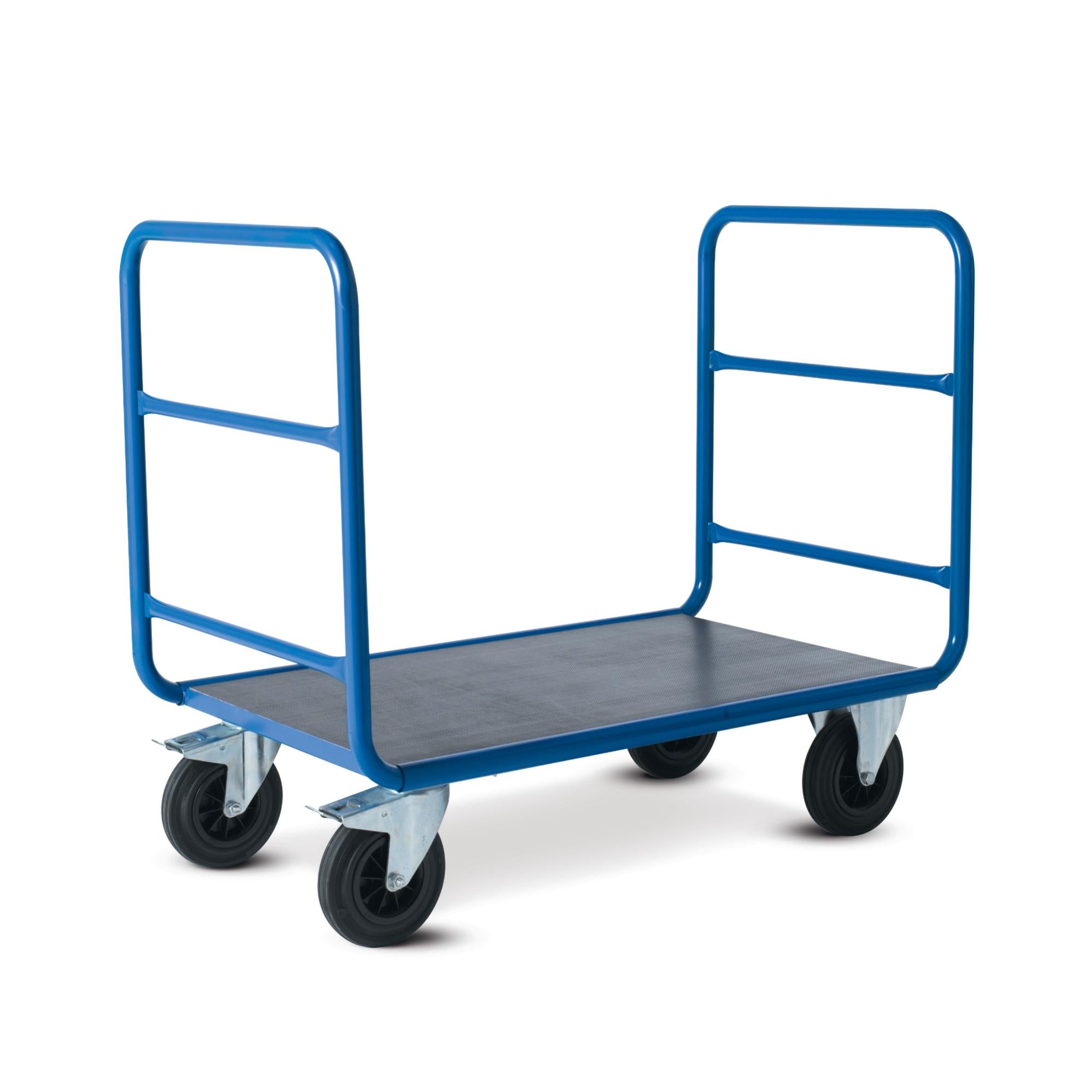 Chariot manutention avec 2 dossiers tubulaires charge 500kg - 70 x 100 ...