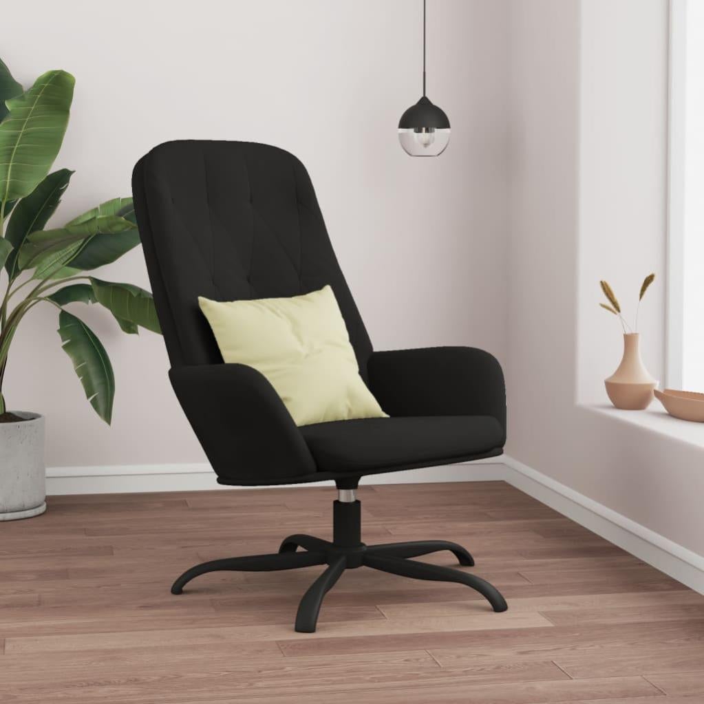 VidaXL Sedia Relax Nero in Velluto | Leroy Merlin