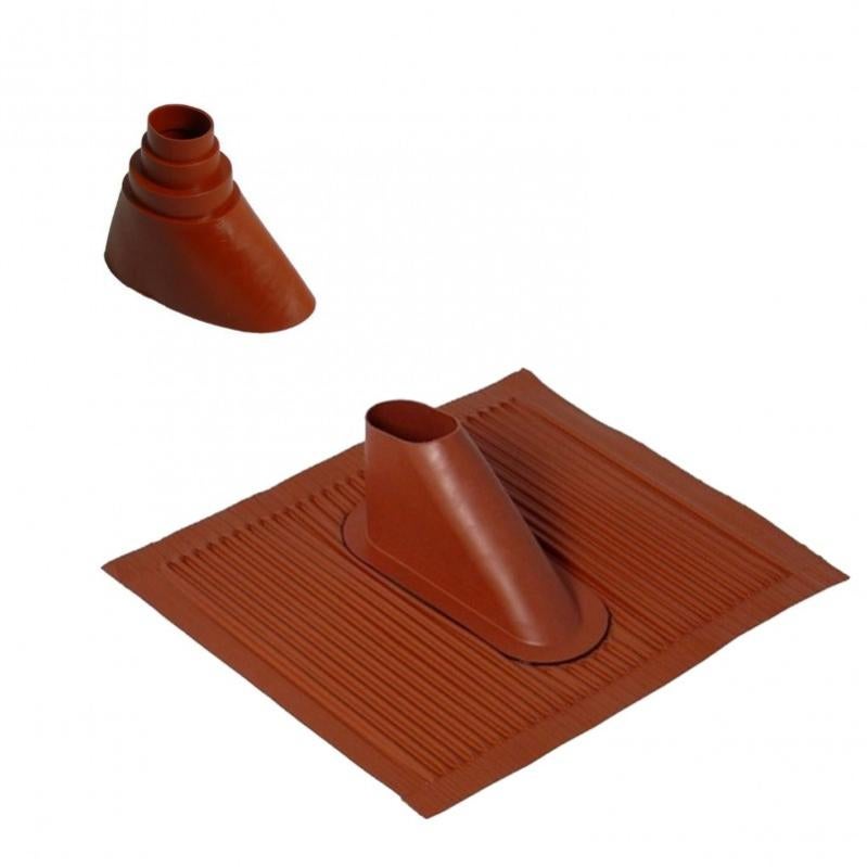 Tuile malléable Alu Rouge brique + Cône d'étanchéité Rouge en ...