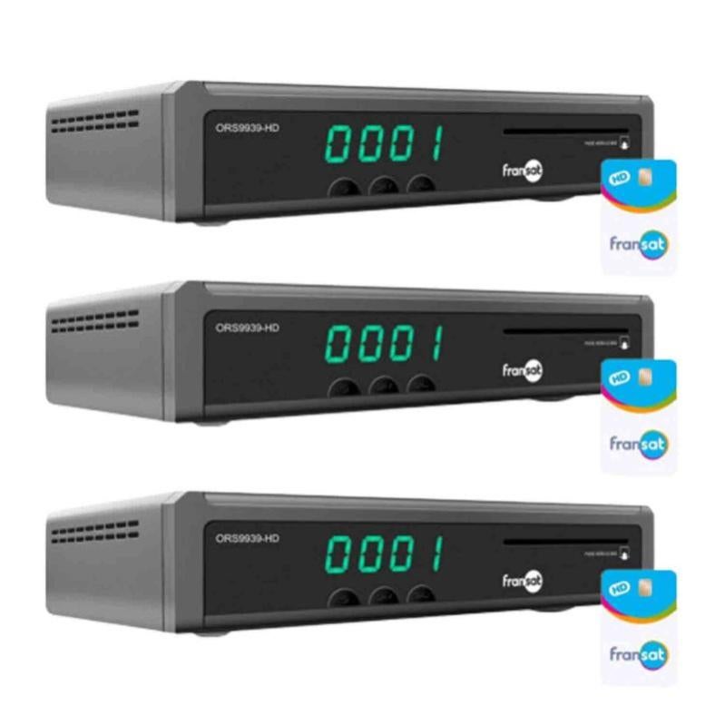 PACK OPTEX 3X ORS9939HD Récepteur TV Satellite HD enregistreur USB ...