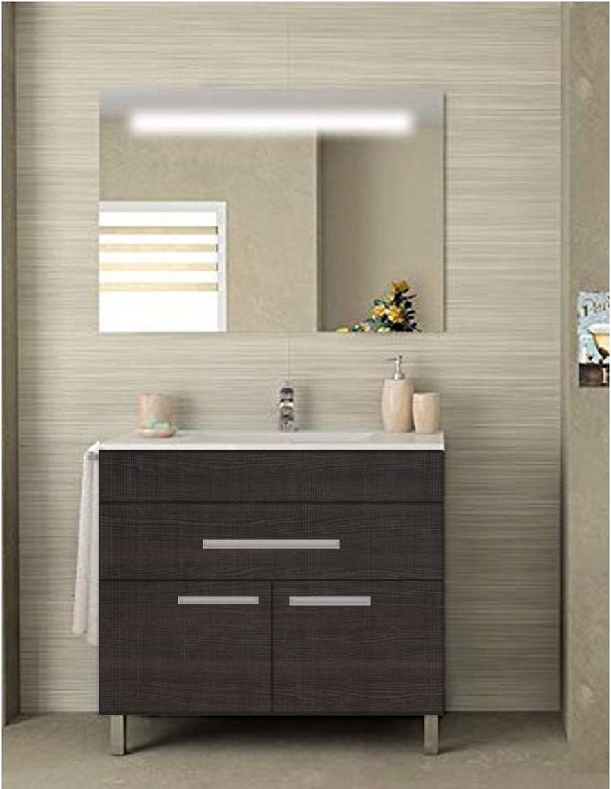 Mueble de Baño Bahia 2 puertas y un cajón incluye lavabo y espejo ...