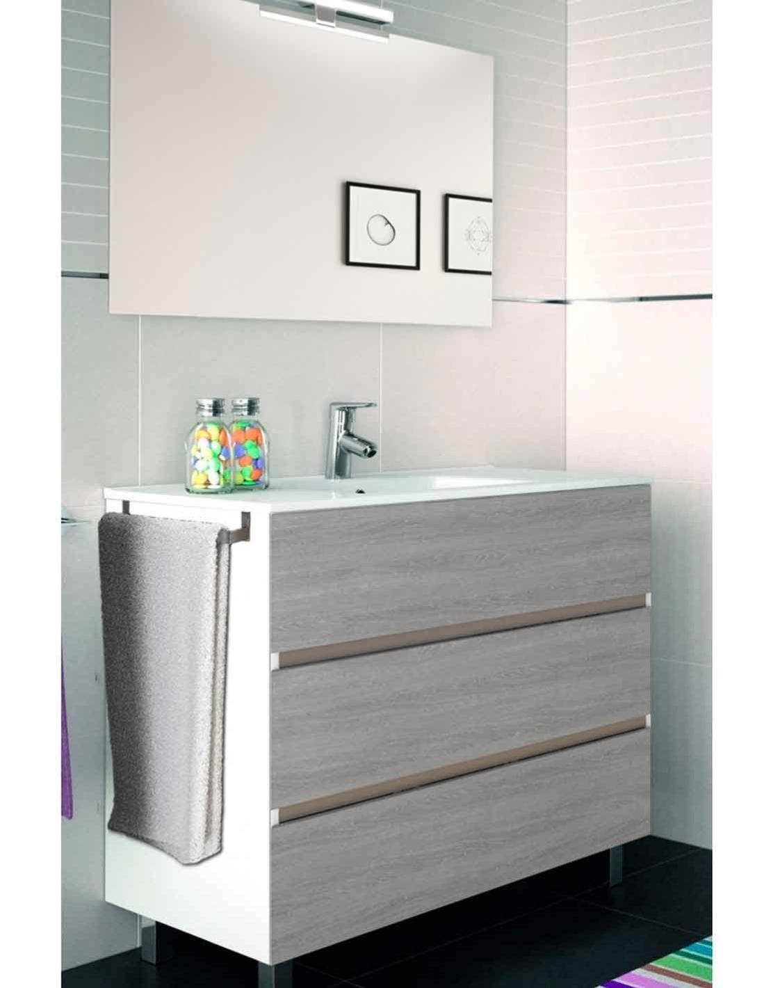 Set da bagno Imperia 3 cassetti Include Mobile, Lavabo e Specchio ...