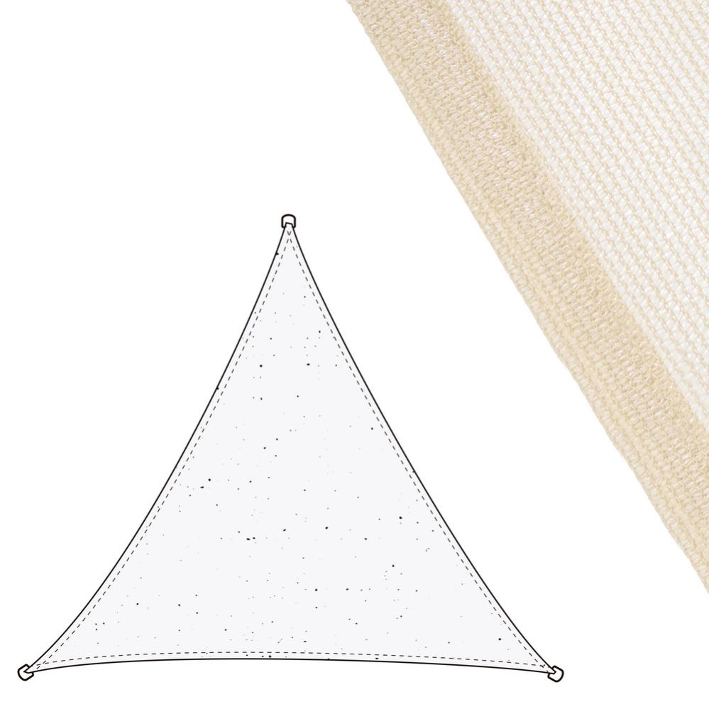 Toldo vela de sombreo triangular beige de fibras HDPE de 300x300 cm ...