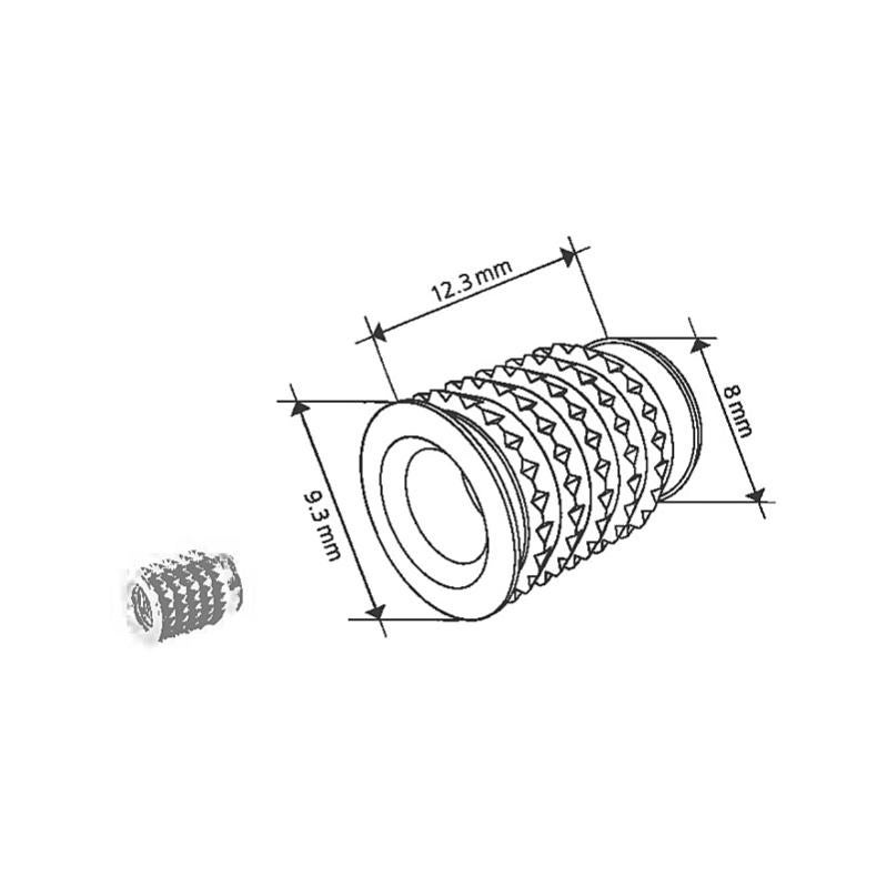 Insert laiton pour Cabinéo 8 M6 | Leroy Merlin