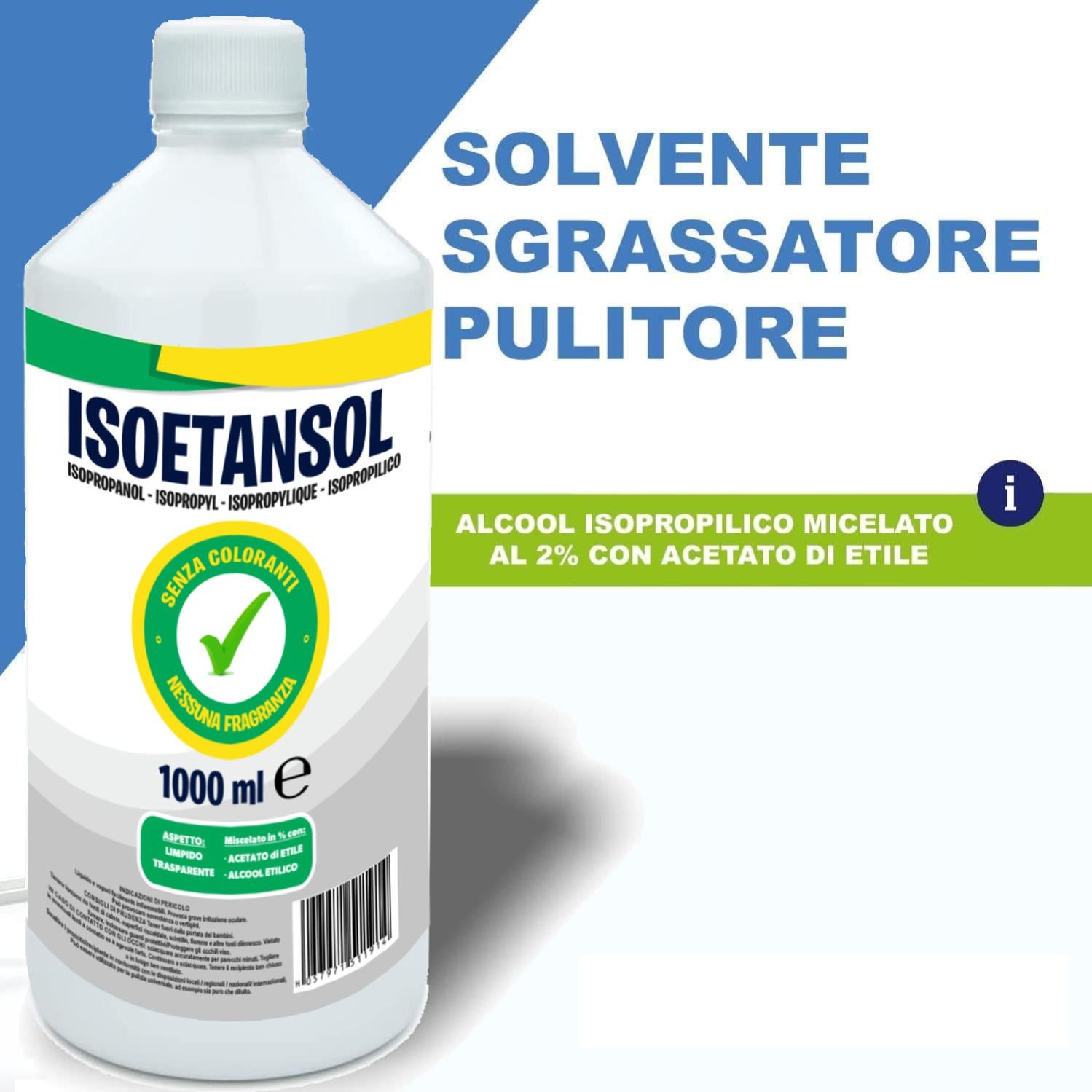 2x1 - ISOETANSOL 100AE Isopropanolo Alcool ISOPROPILICO DENATURATO ...