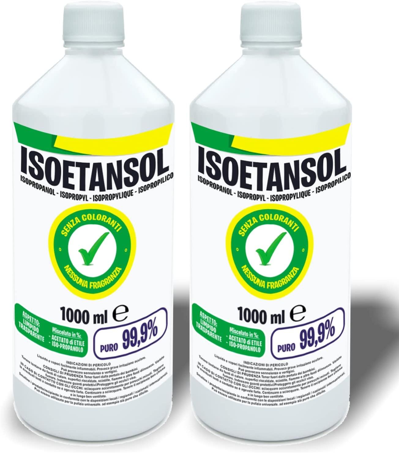 2x1 - ISOETANSOL 100AE Isopropanolo Alcool Puro AL 99.9% ISOPROPILICO ...