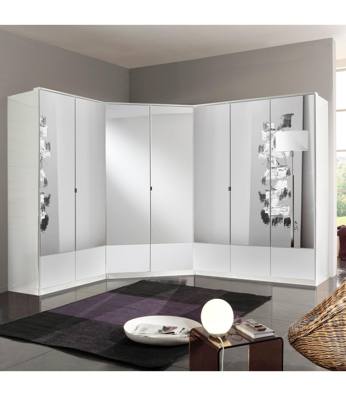 Armoire d'angle avec 2 portes miroir - L95 cm | Leroy Merlin