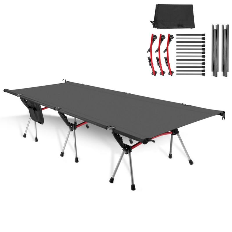 Lit de camp en aluminium Lit camping pliable & lit d'appoint avec sac ...