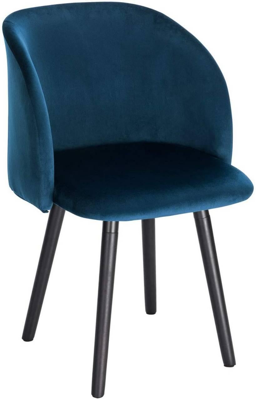 Chaise de salle à manger avec accoudoirs en velours bleu 19_0000024 ...