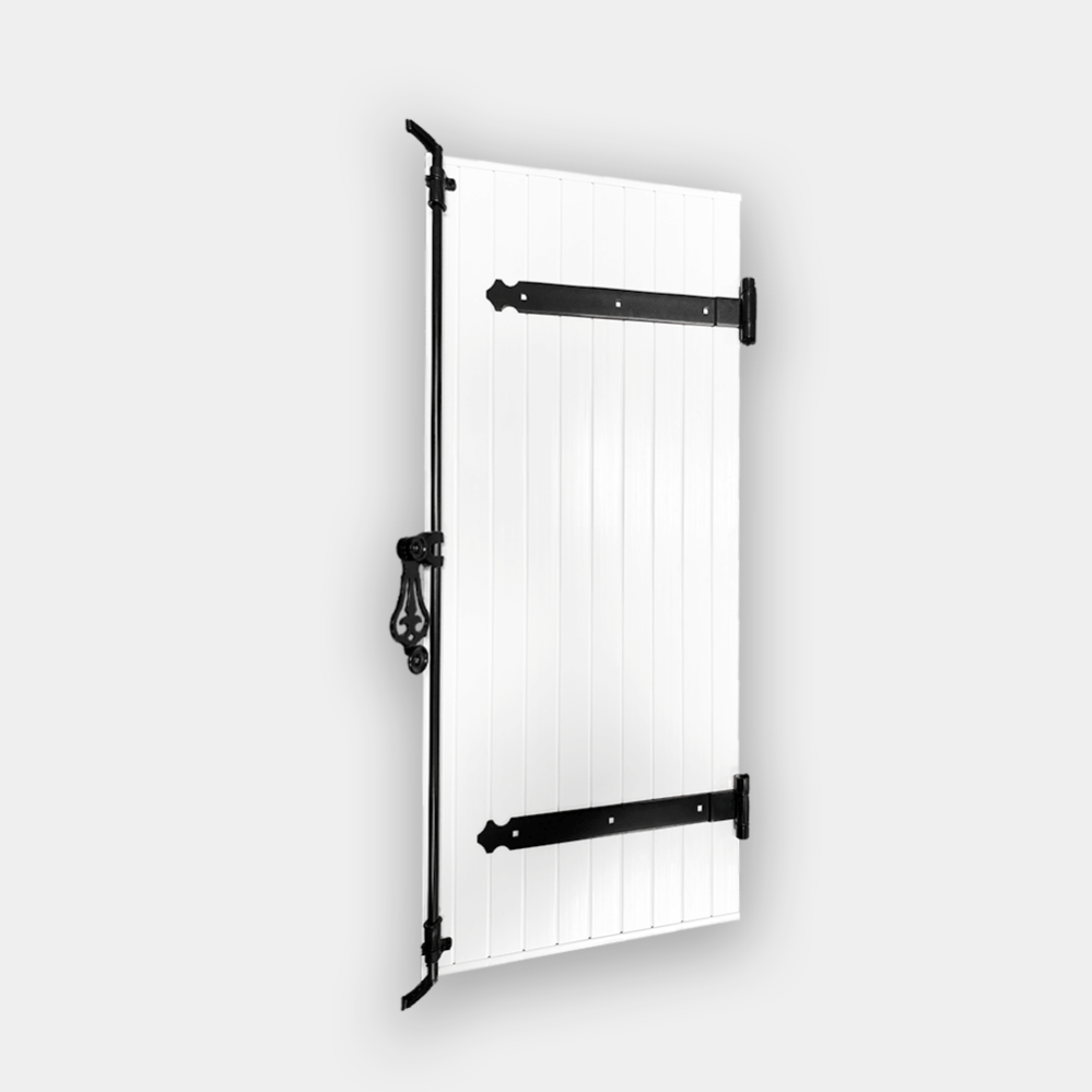 Volet battant PVC 1 vantail H105 x L53 cm blanc à contre-pentures ...