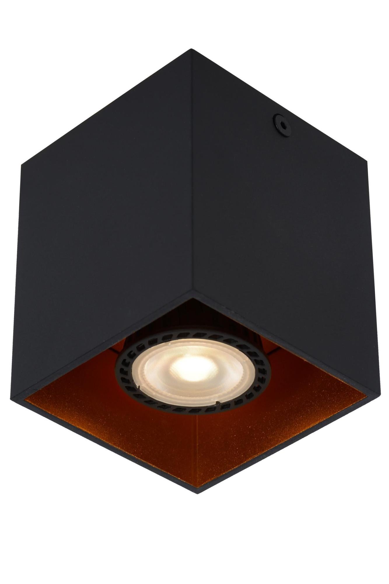 Lucide BIDO - Spot plafond - 1xGU10 - Noir | Leroy Merlin