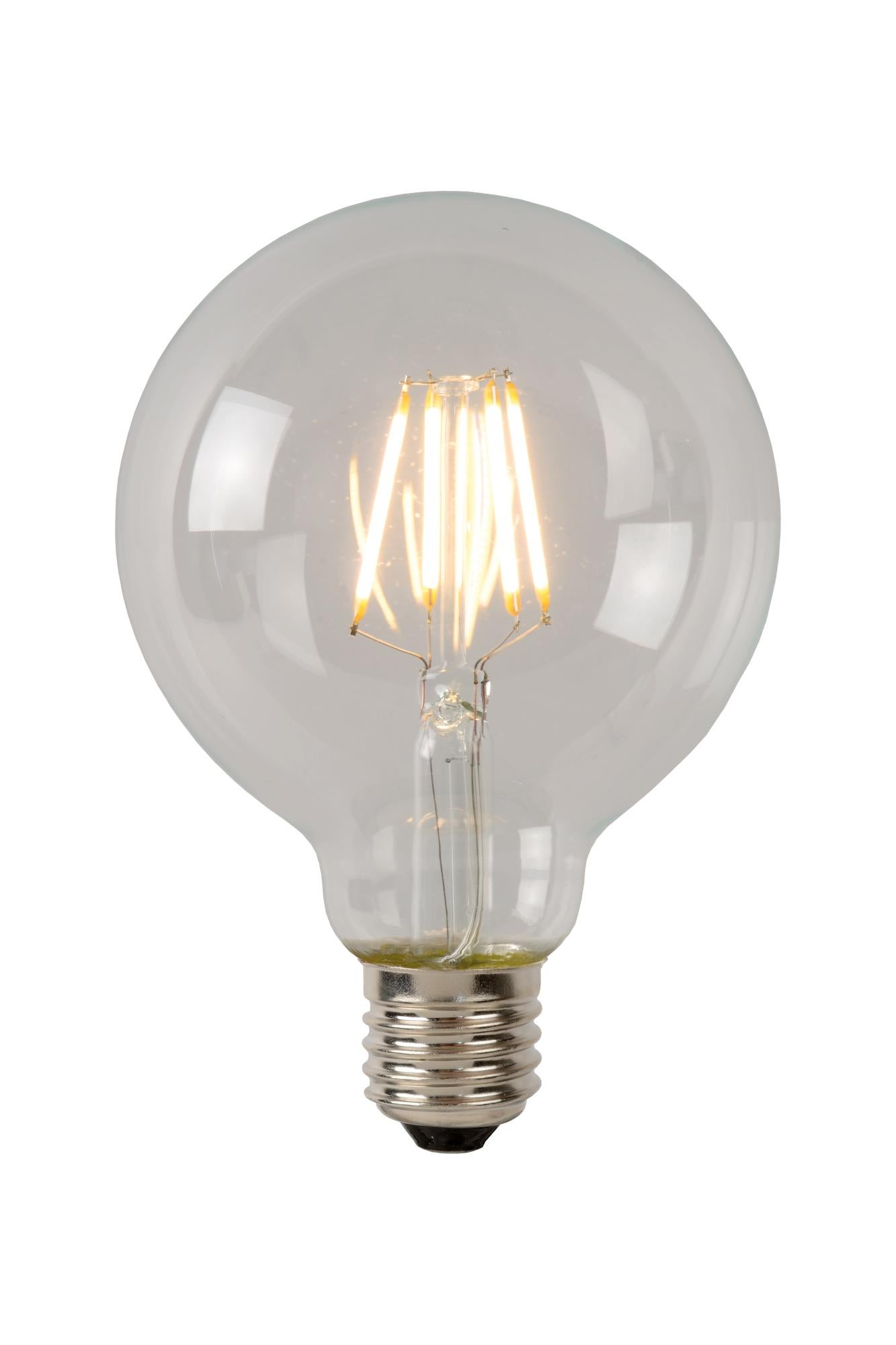 Lucide G95 - Ampoule filament - Ø 9,5 cm - LED Dim. - E27 - 1x5W 2700K - Transparent | Leroy Merlin