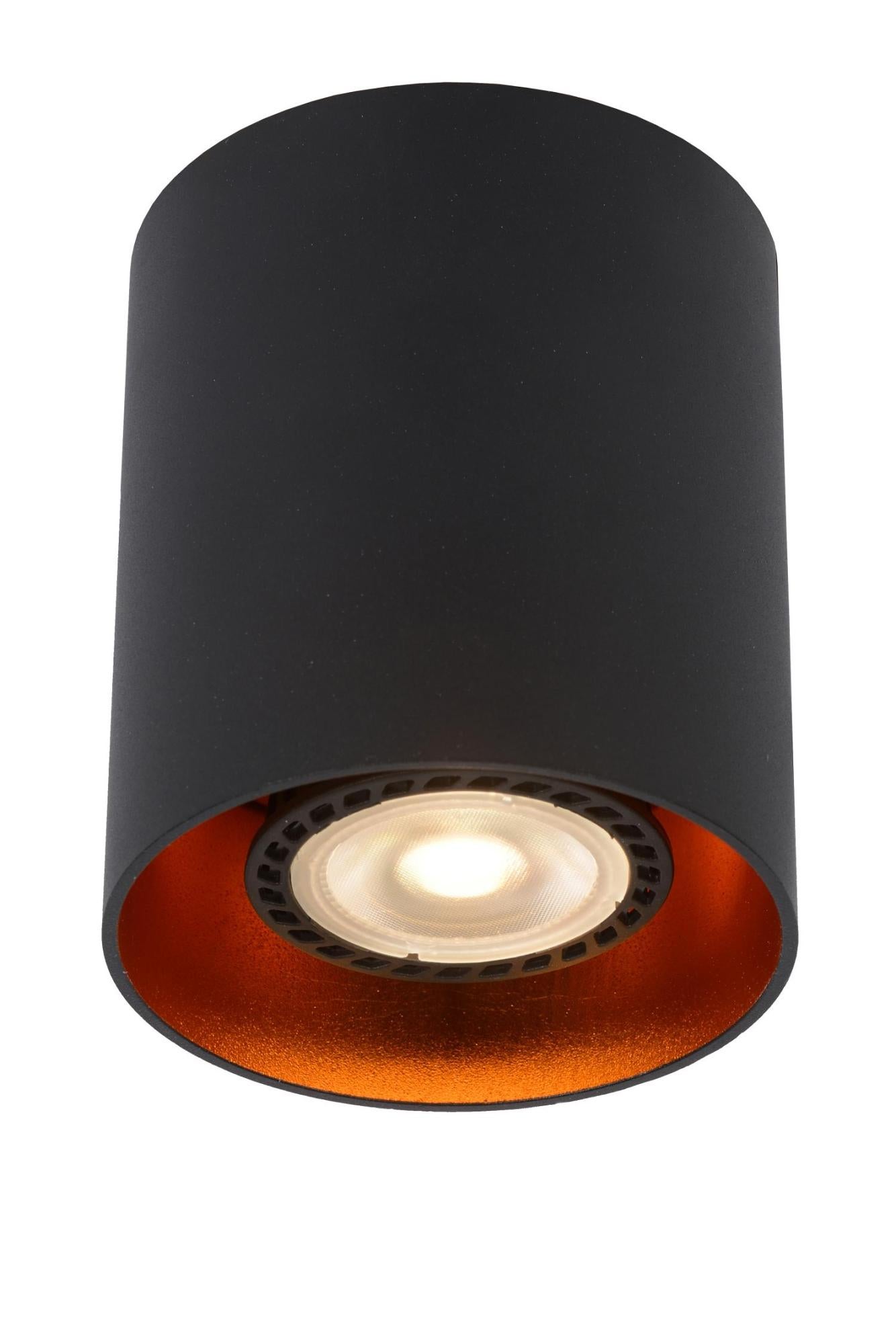 Lucide BIDO - Spot plafond - Ø 8 cm - 1xGU10 - Noir | Leroy Merlin