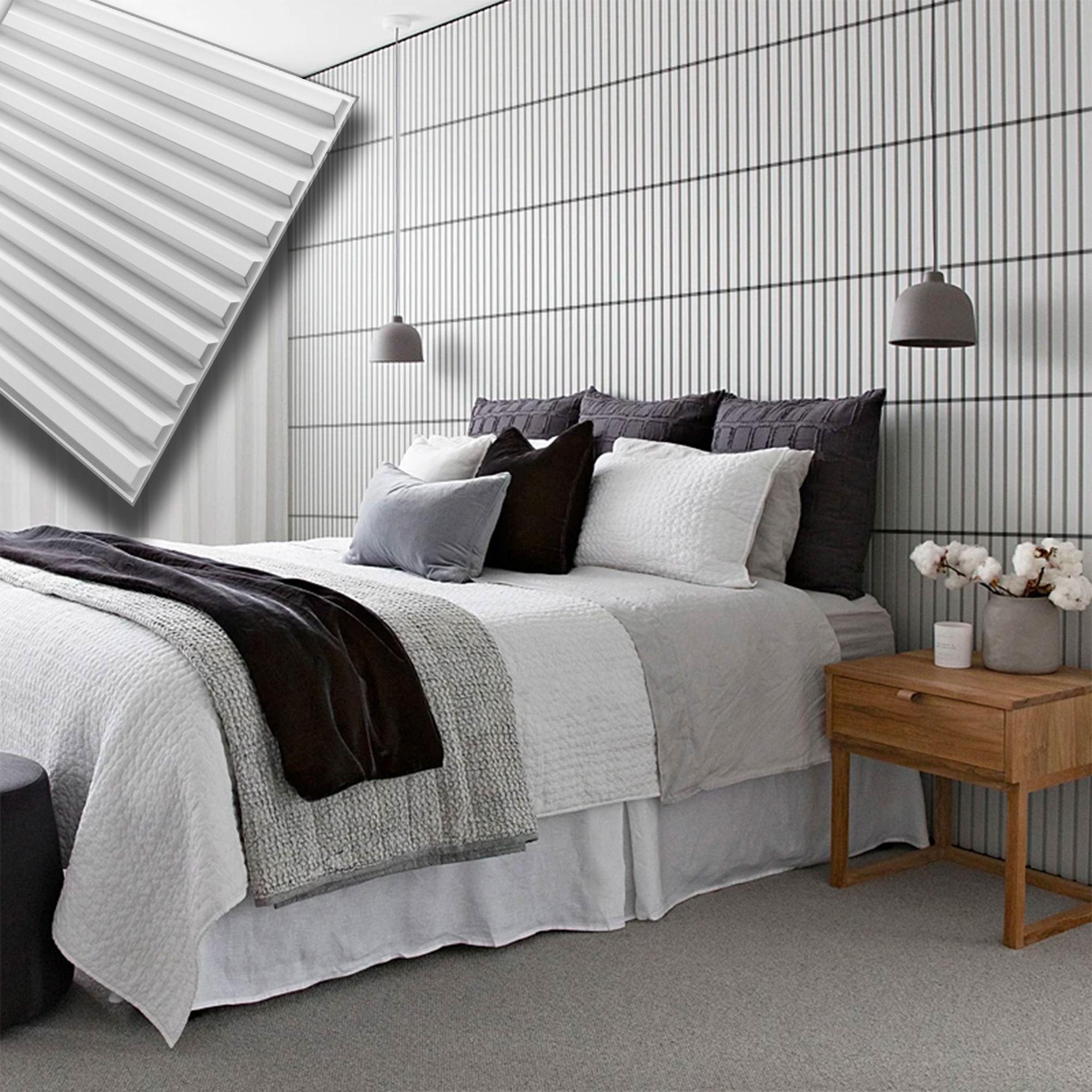 Pannello PVC 3D Rivestimento Boiserie a parete MILLERIGHE LISTELLI ...