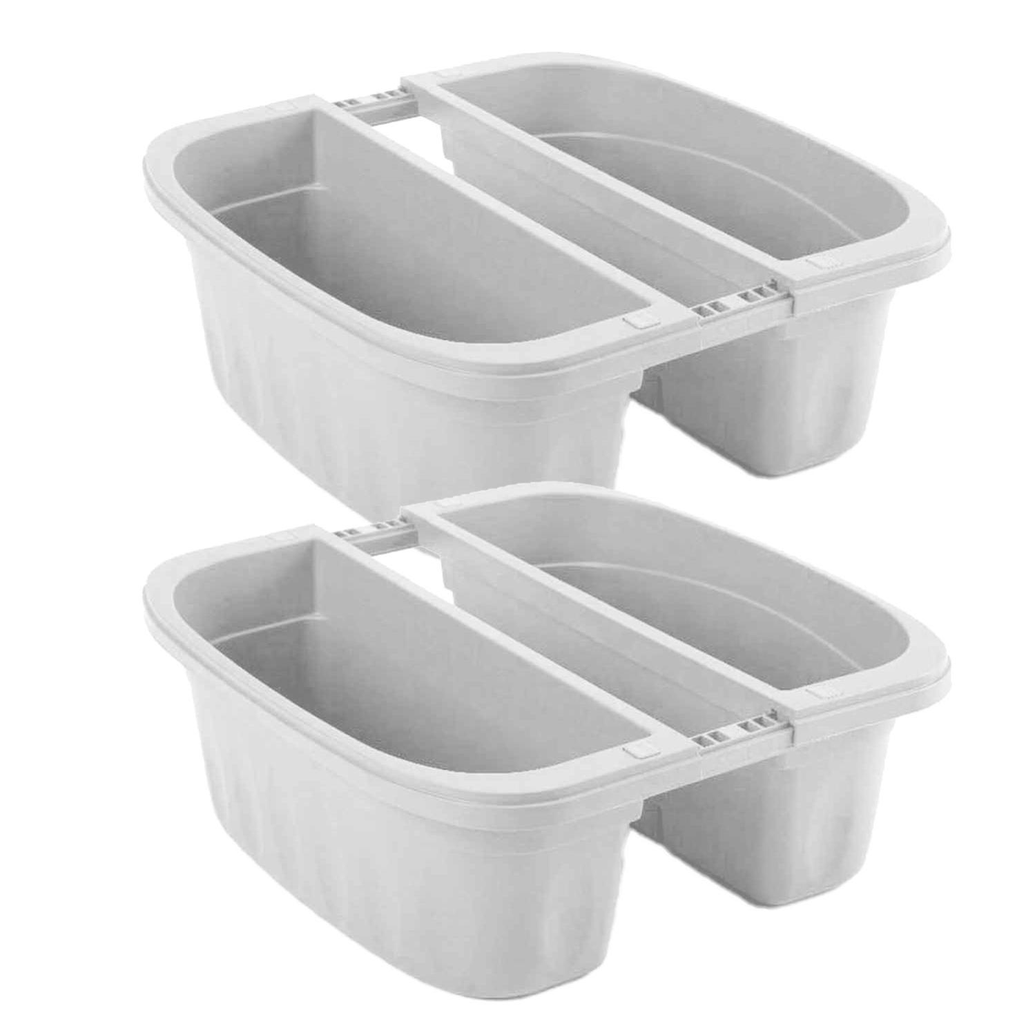 Klunia 40 - set de 2 balcons doubles de 40cm avec crochets réglables et ...