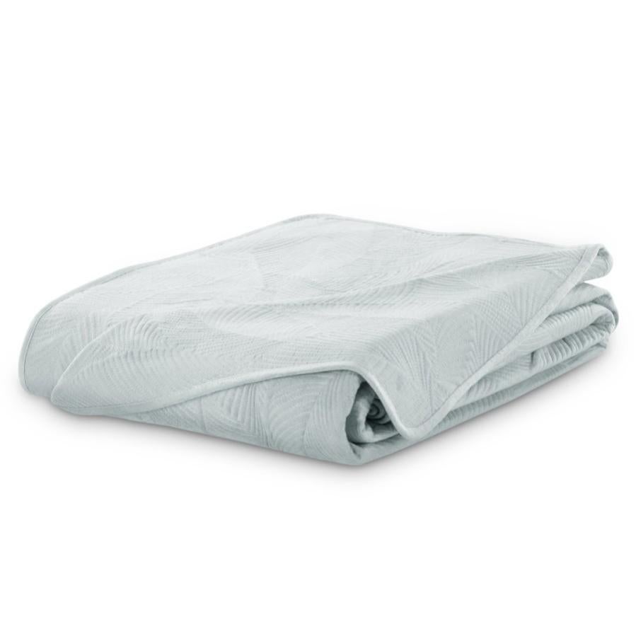 Copriletto PALSHA colore grigio ricamato stile moderno velluto ...