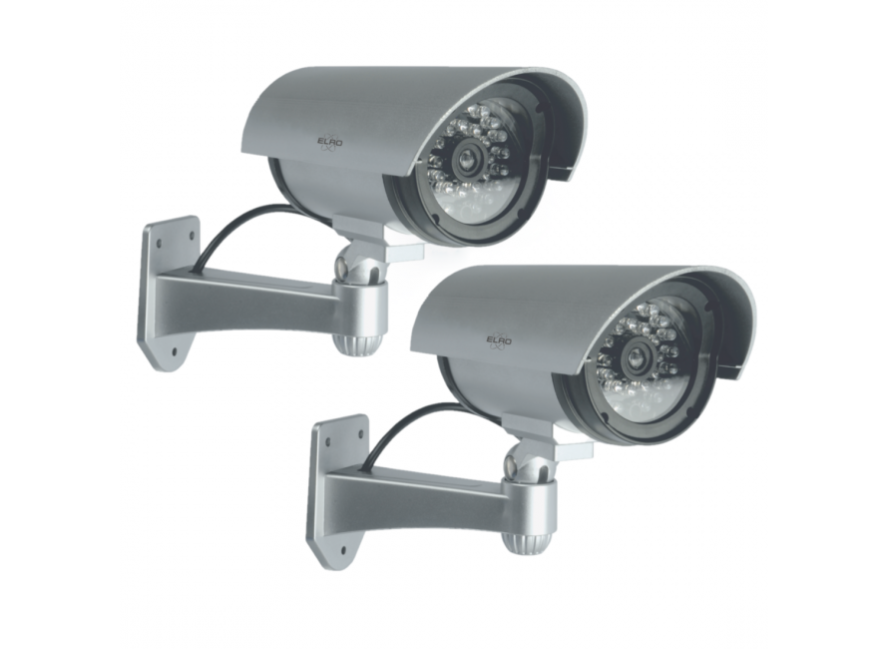 ELRO CDB25S-2 Caméra extérieure factice avec LED-2 Paquet | Leroy Merlin