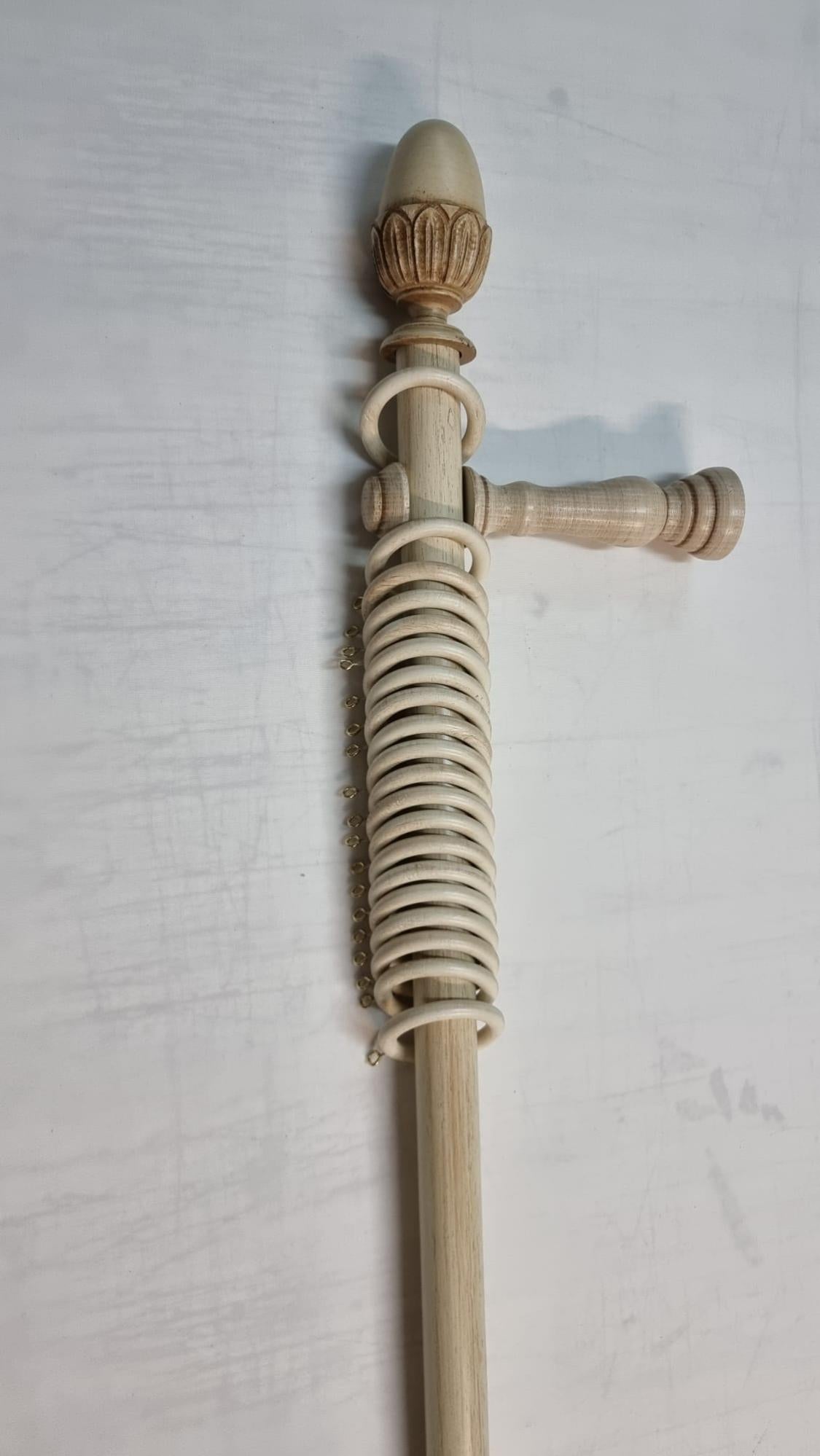 Bastone Tenda in Legno di Alta Qualità, diametro 35 mm a strappo colore ...