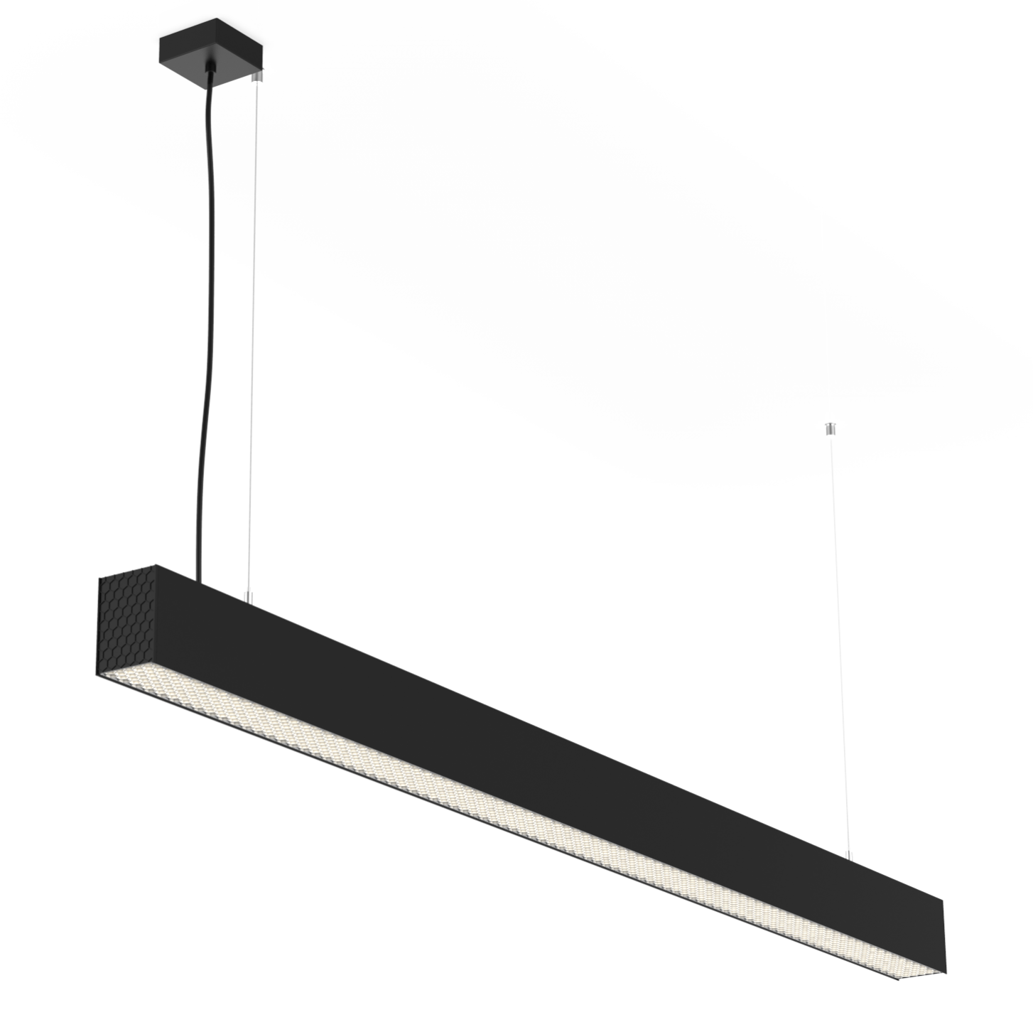 SUSPENSION NOIR 45W - 4000K - 'AEREON' - 19213N | Leroy Merlin