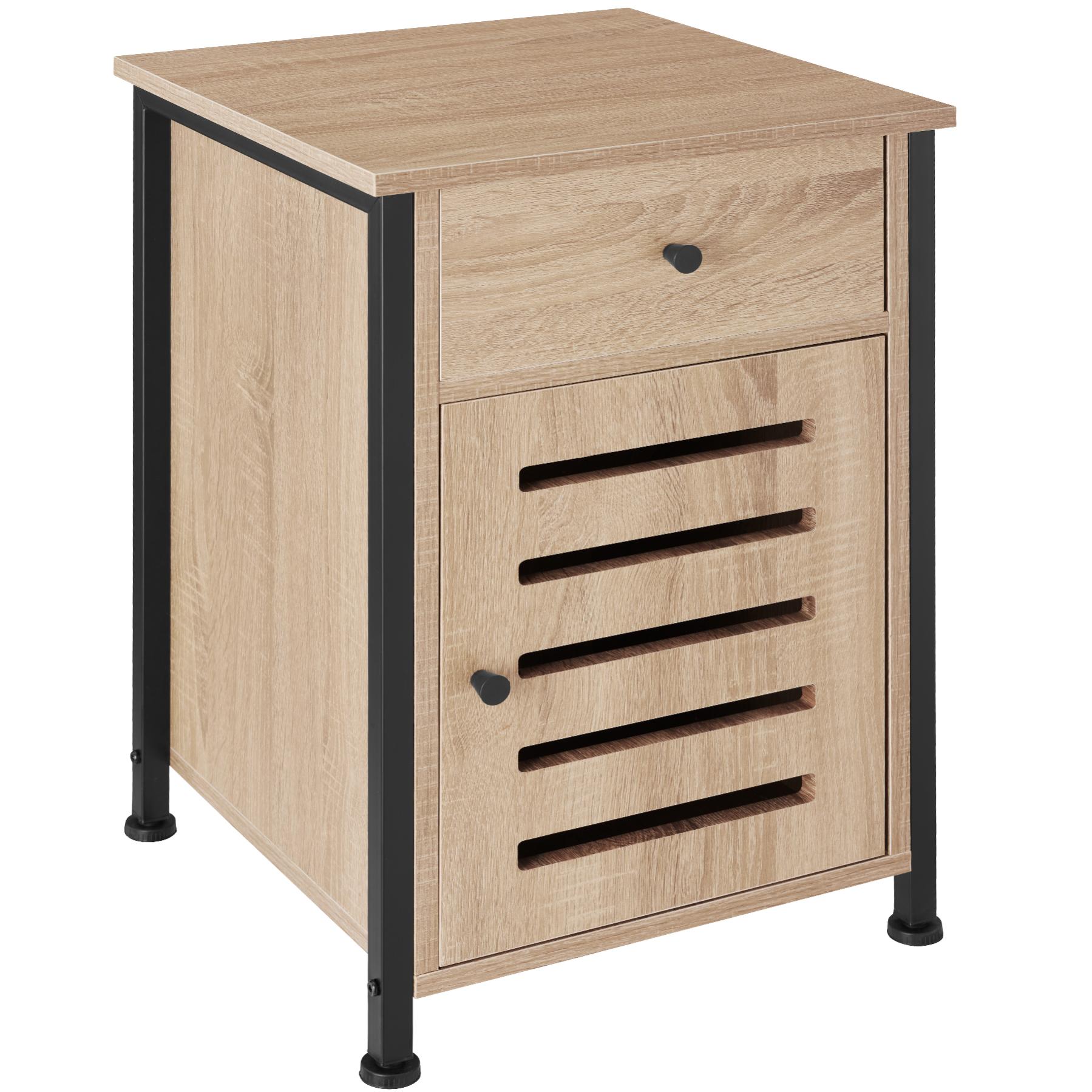 Tectake Table de chevet Waterford 40x42x60,5cm - Bois clair industriel ...