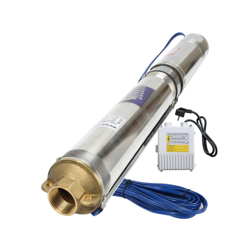Pompa per pozzi profondi 0-1.1kW Pompa per pozzi Pompa sommersa Argento resistente alla sabbia ...