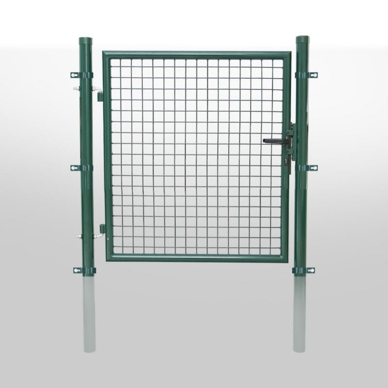 Portillon de Jardin Grillagé, en Acier Galvanisé, Clôture avec Serrure ...