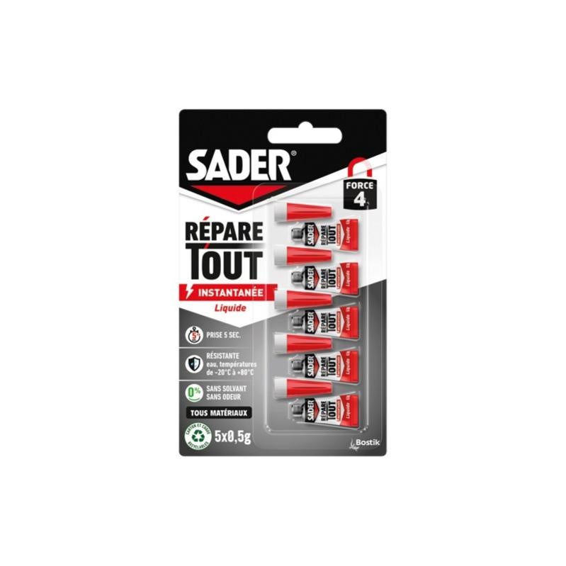 SADER REPARE TOUT LIQUIDE 5X0.5G SADER - 30621527 | Leroy Merlin