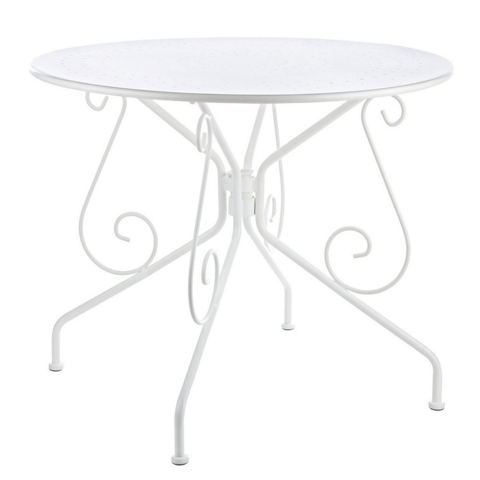 Tavolino tondo Etienne colorato in acciaio da giardino e bar per ...