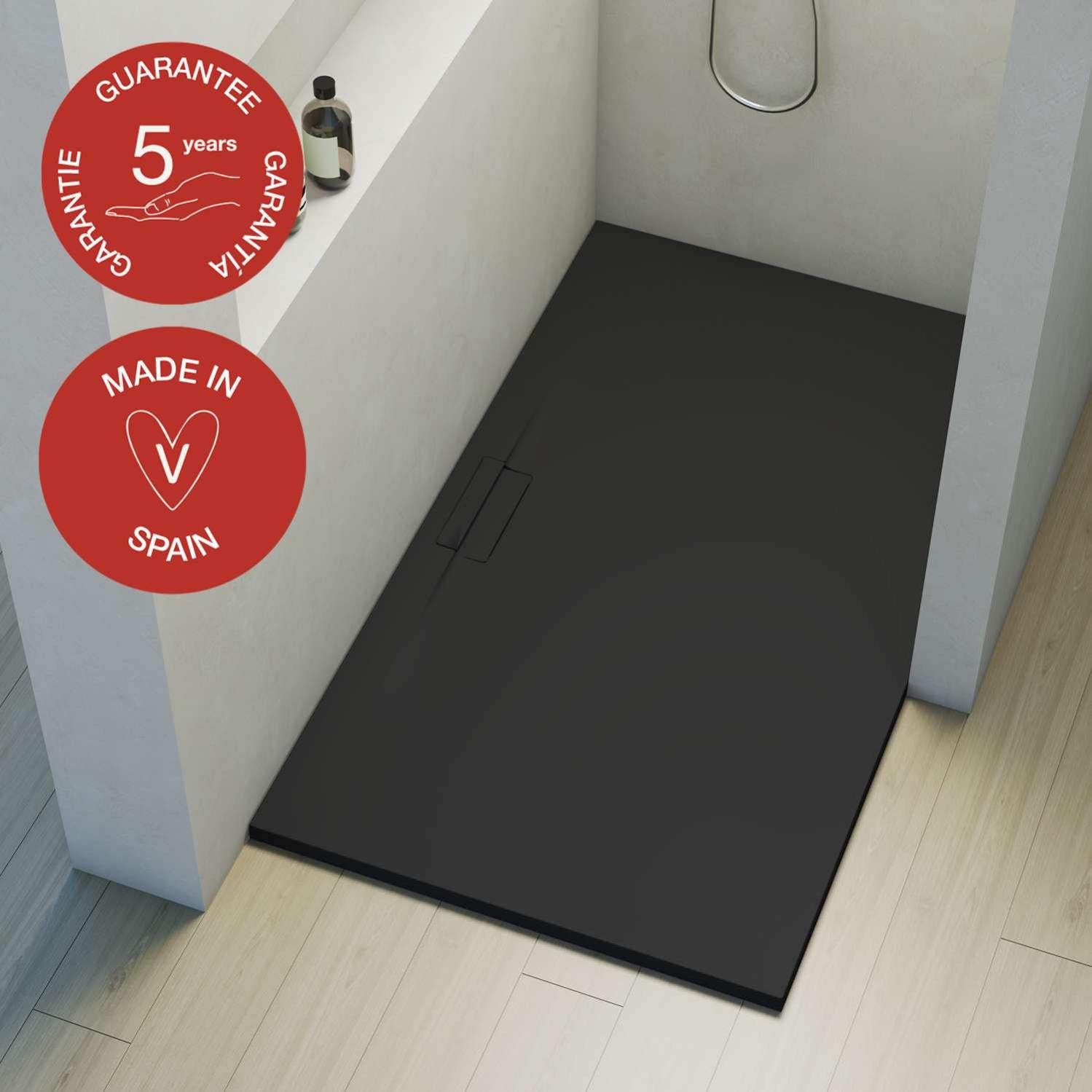 Receveur de douche POALGI - 80x180 cm - Negro - Serie Shile - Extraplat ...