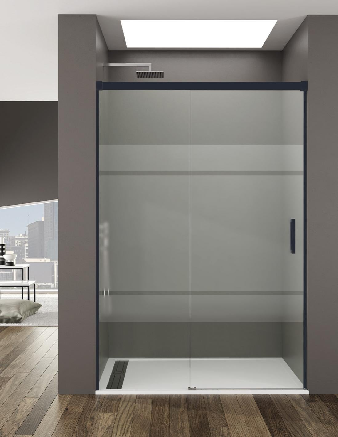 Cabina doccia frontale ALLSTONE BASIC 1+1, senza profilo inferiore ...