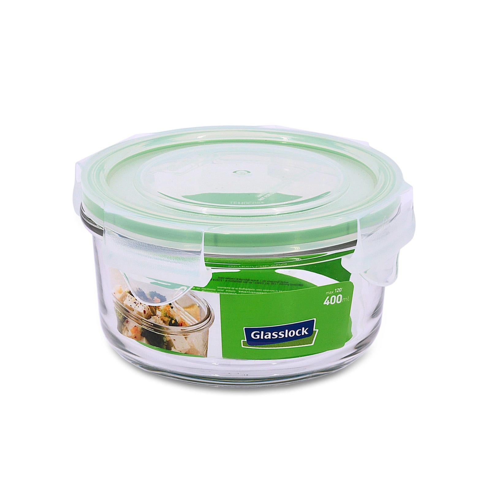 Glasslock Classic - Recipiente Hermético Redondo de 0.4L en Vidrio ...