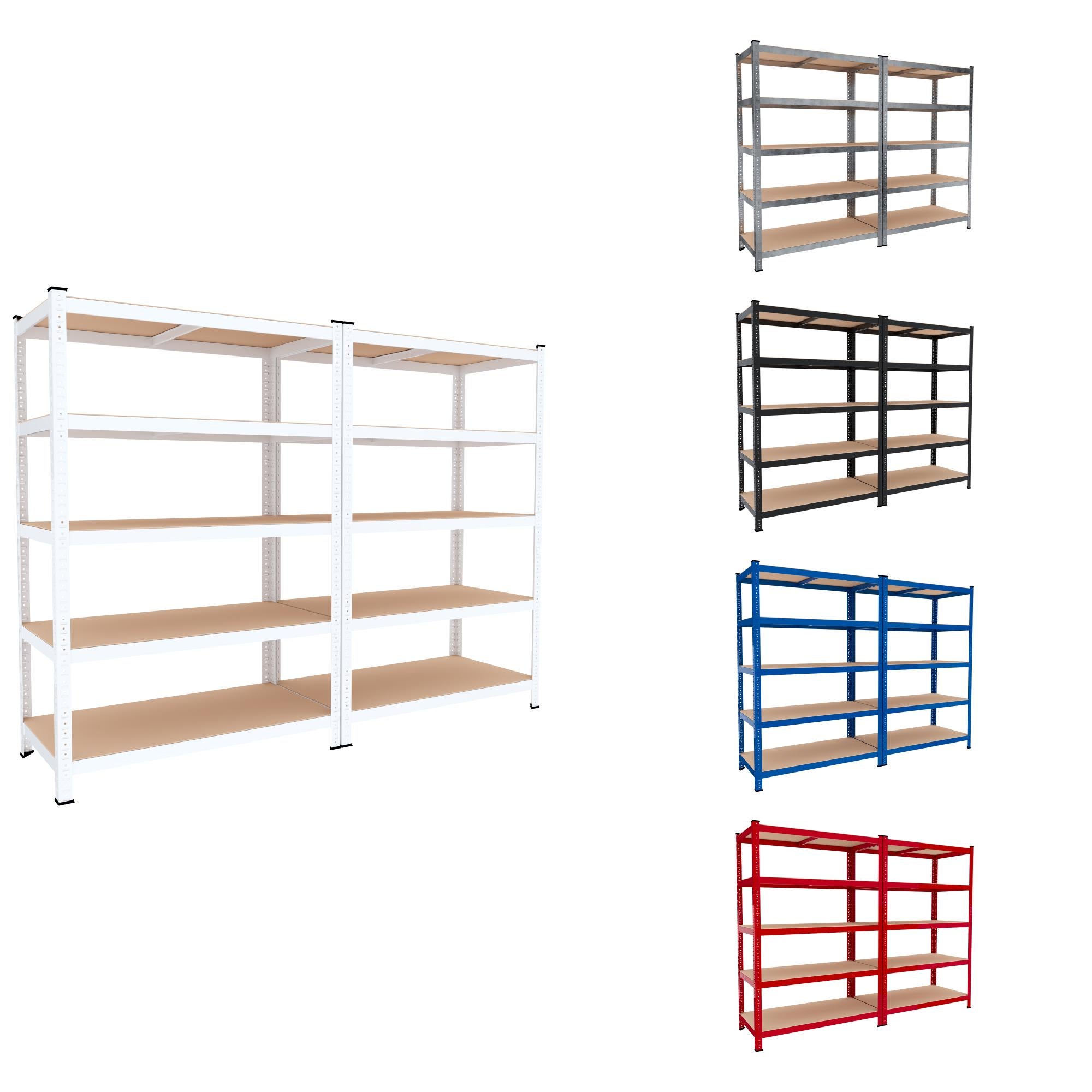 Coppia Di Scaffali In MDF E Metallo Alta Portata Fino a 875 kg - 5 ...