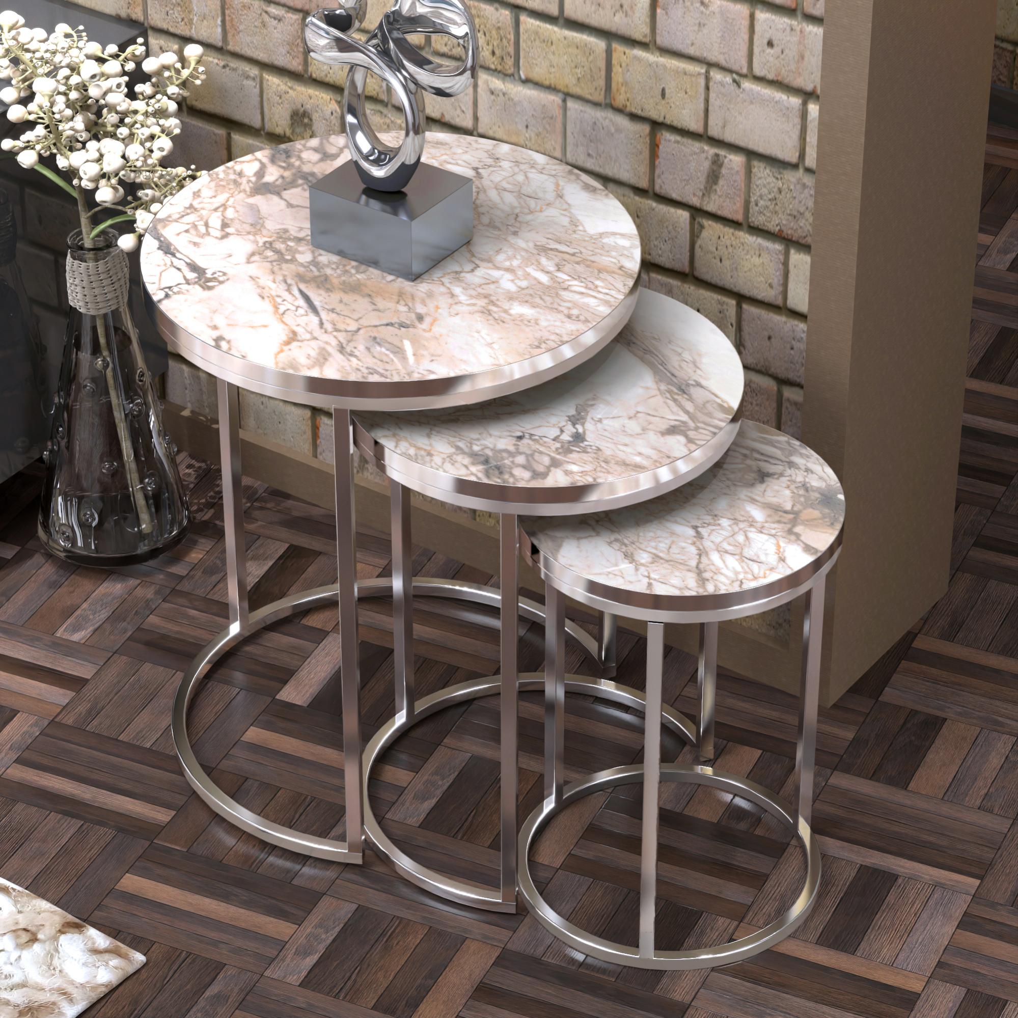 Set 'Bornholm' di 3 Tavolini Bassi da Salotto Tavolini Sovrapponibili ...