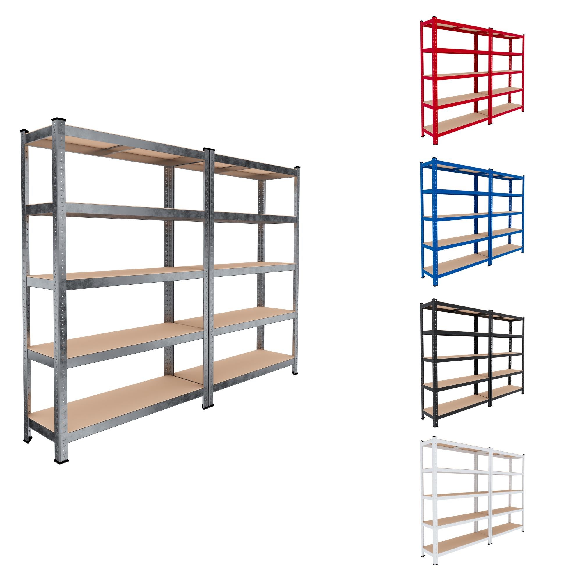 Coppia Di Scaffali In MDF E Metallo Alta Portata Fino a 875 kg - 5 ...