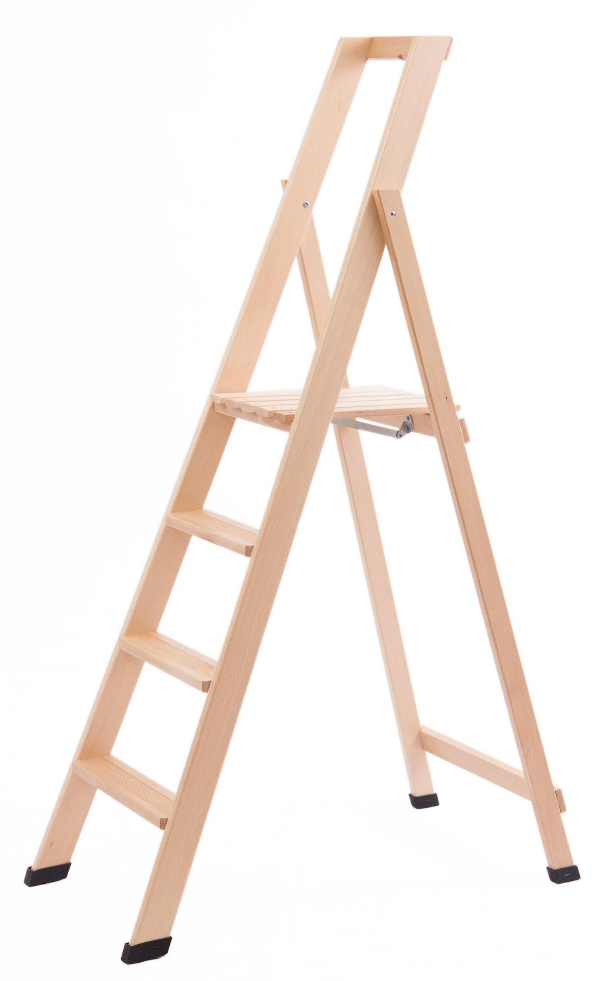 Scala Pieghevole in Legno 4 Gradini H88 cm Naturale | Leroy Merlin