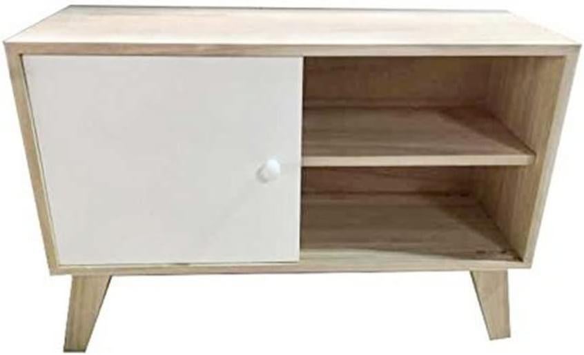 King Home Mobiletto In Legno Di Paulownia 70x25x49h cm a 2 Vani C ...
